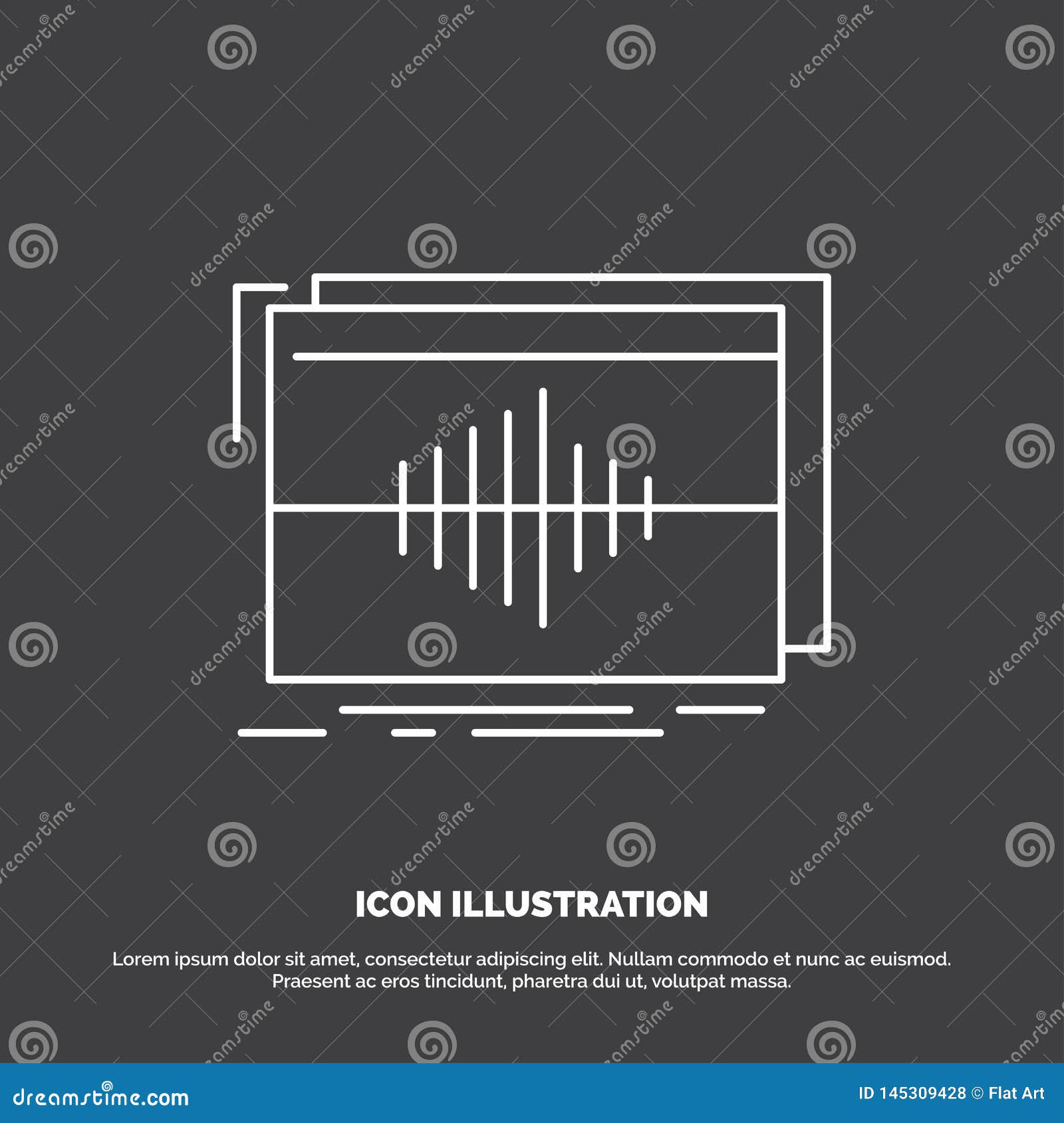 Audio, Frequency, Hertz, Sequence, Wave Icon. Line Vector Symbol for UI ...