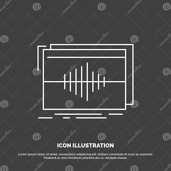 Audio, Frequency, Hertz, Sequence, Wave Icon. Line Vector Symbol for UI ...