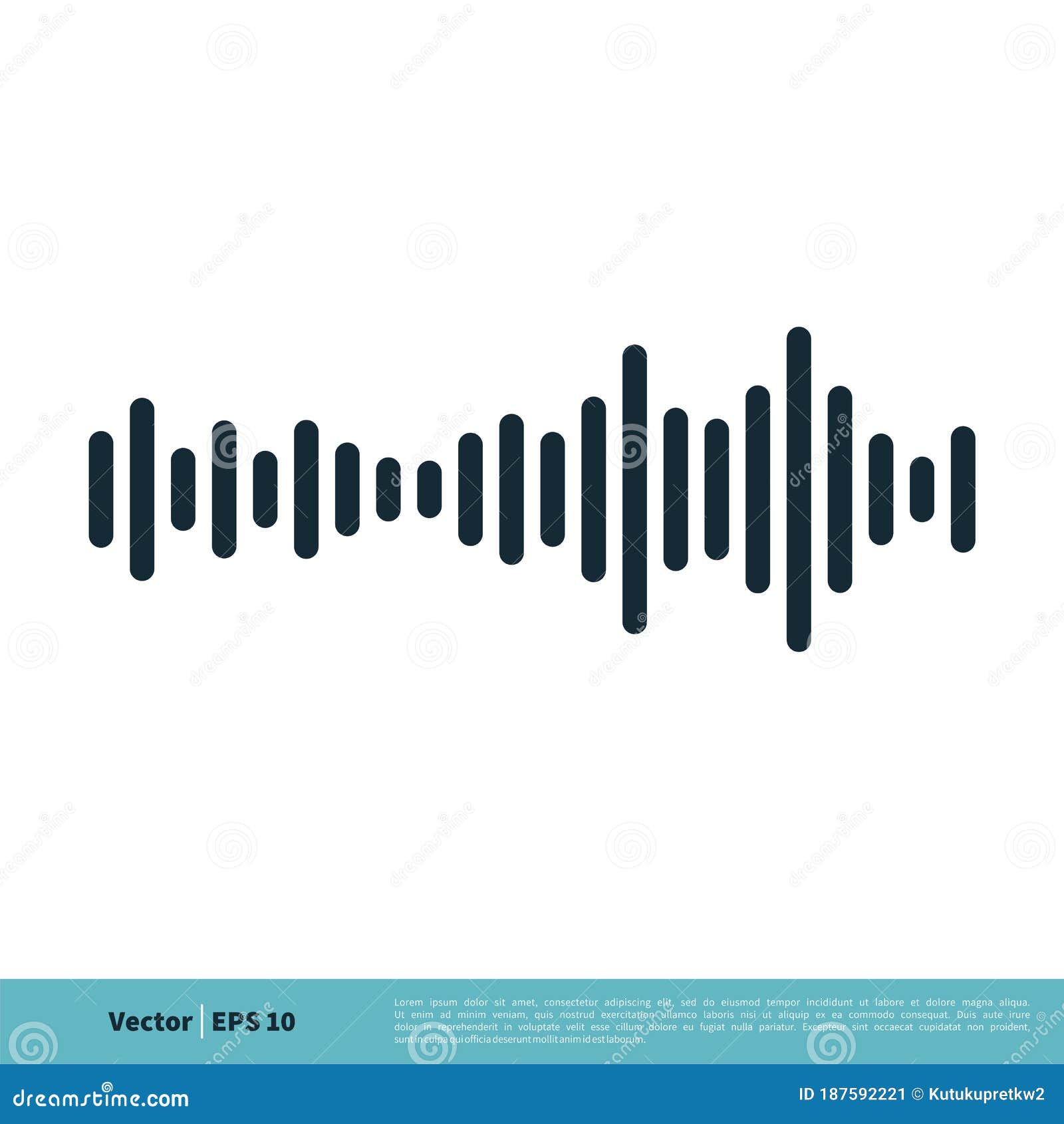 Audio Frequency Wave Graphic Icon Vector Logo Template Illustration ...