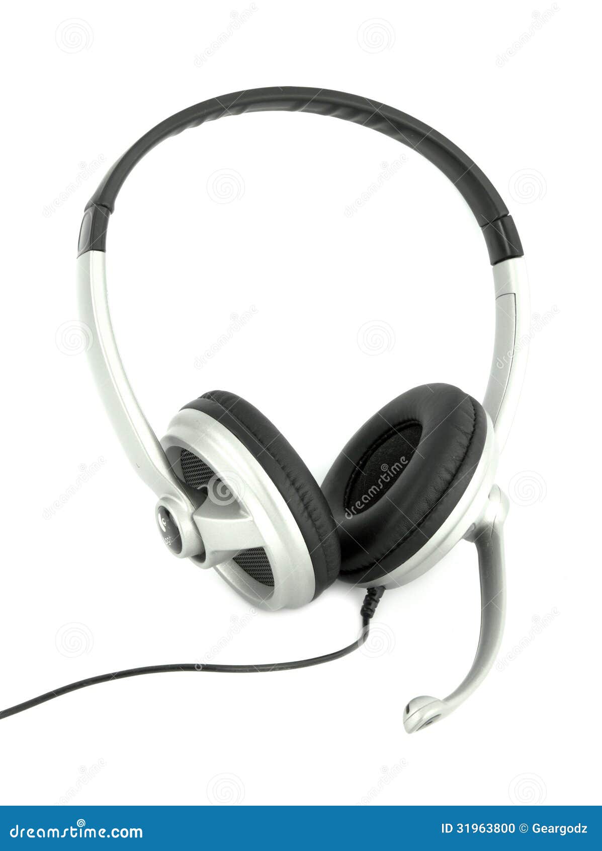 Audio headset with micro stock photo. Image of entertainment - 31963800