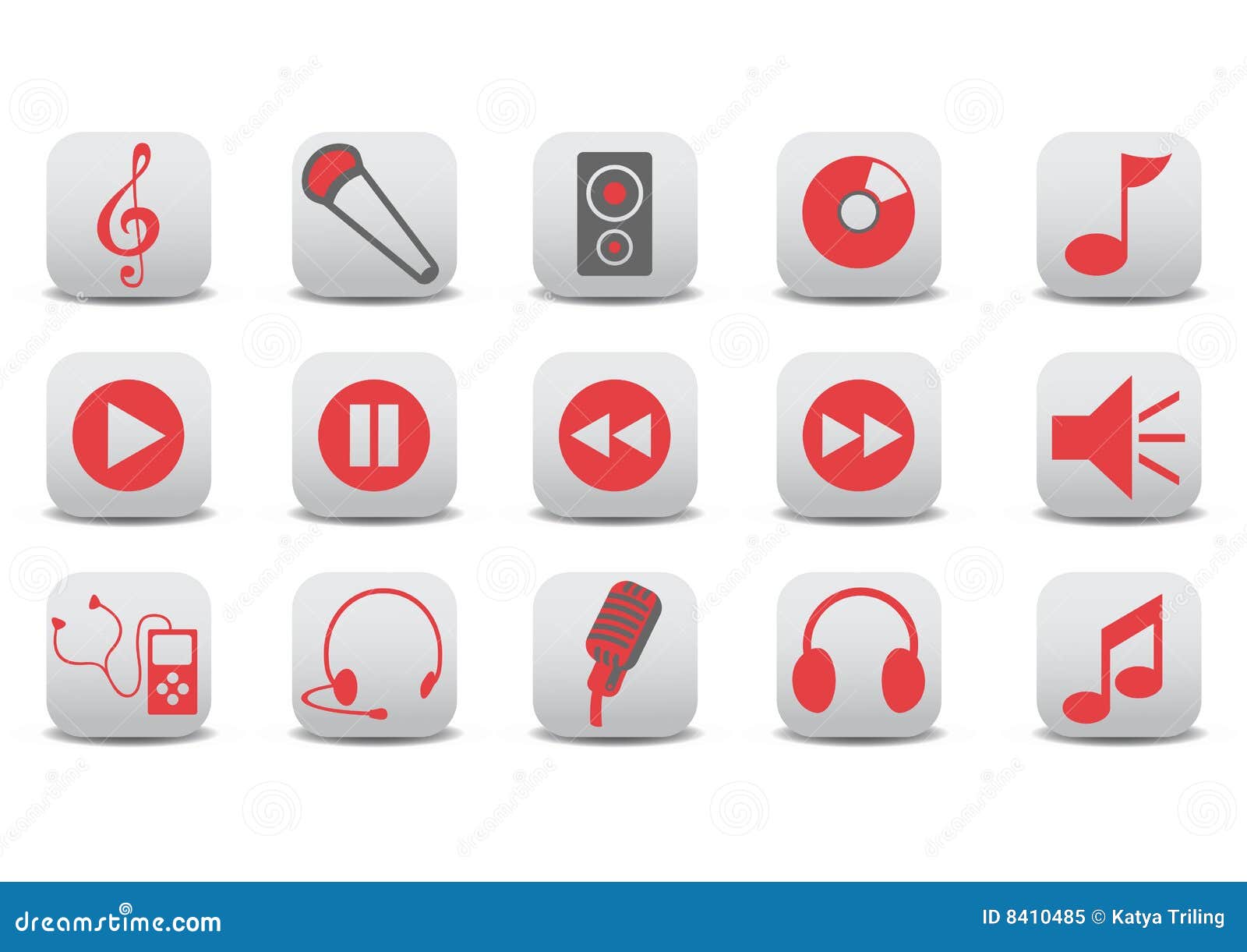 Audio icons stock vector. Illustration of keypad, element - 8410485
