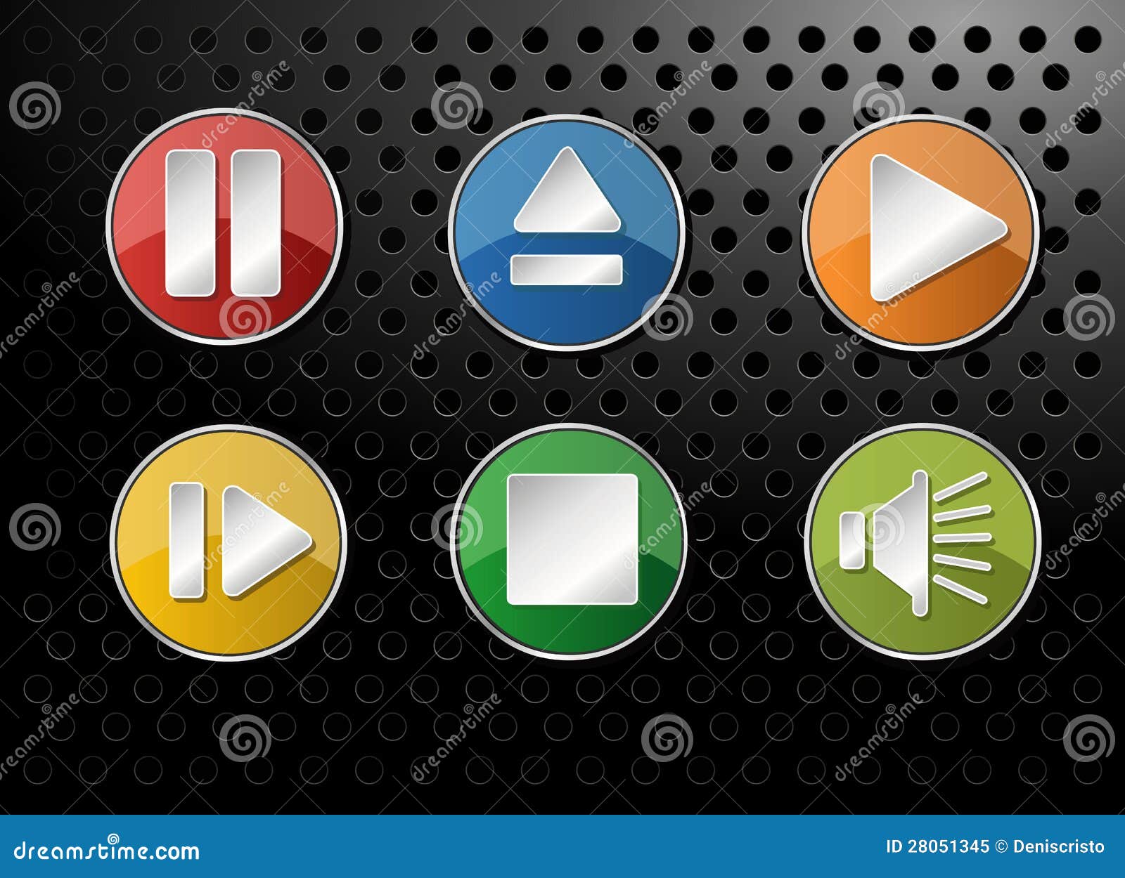 Audio icons Set stock vector. Illustration of graphic - 28051345