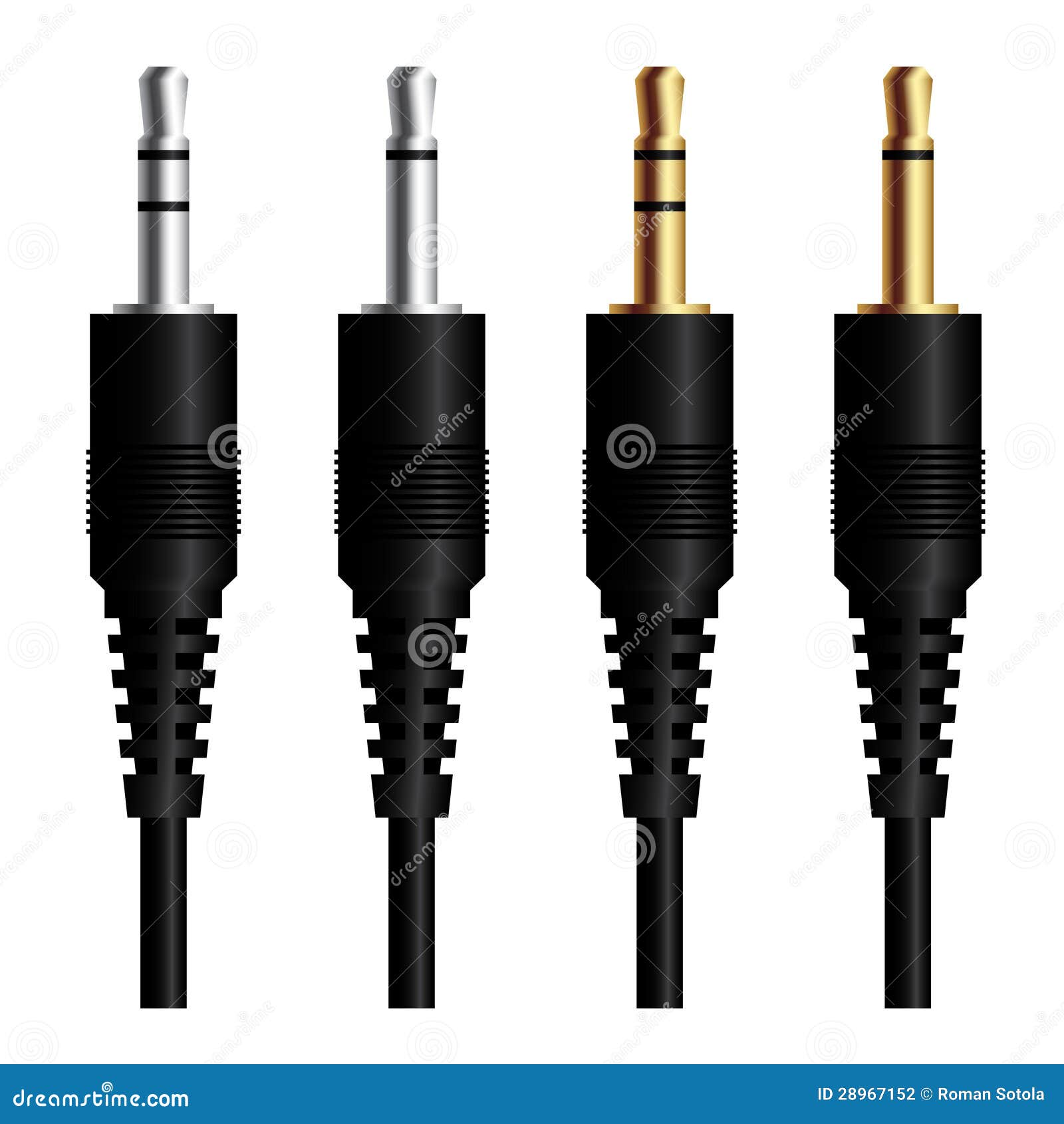 Audio Jack Ports. Vector Illustration Decorative Design | CartoonDealer ...