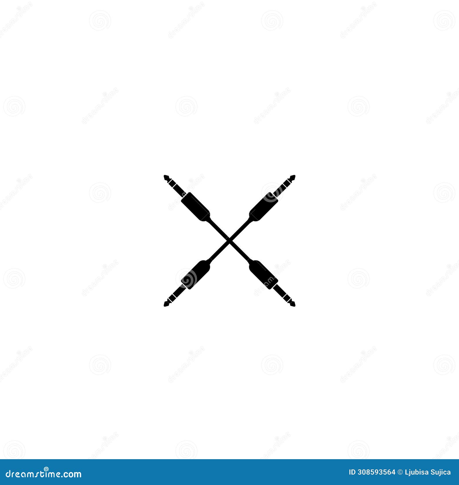 Audio Jack Icon Isolated on White Background Stock Vector ...