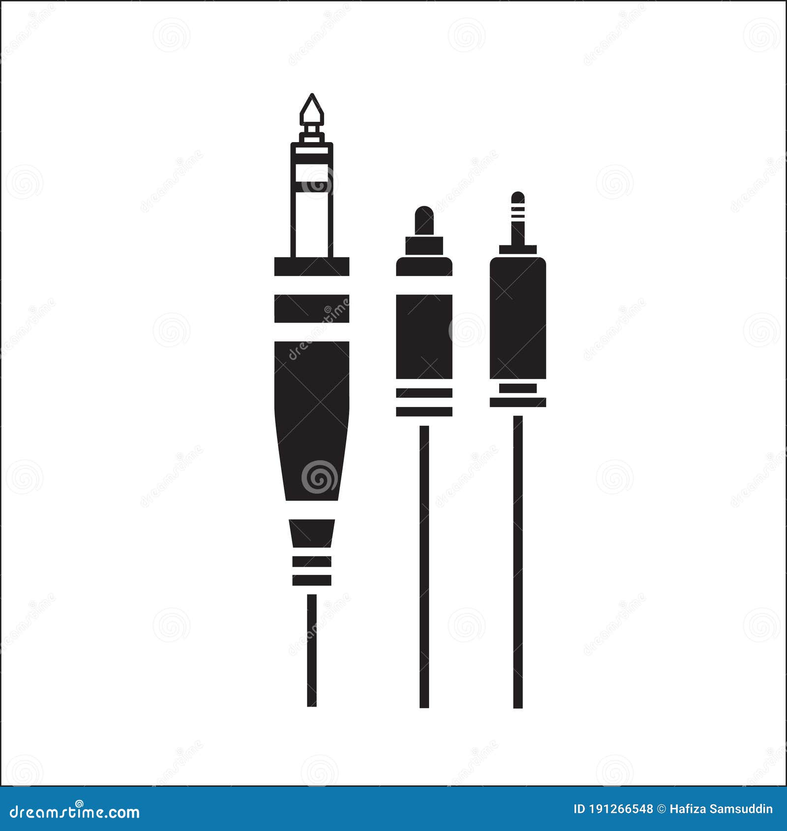Audio Jack Pins. Vector Illustration Decorative Design Stock Vector ...