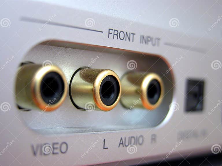 Audio jacks stock image. Image of soilver, speakers, macro - 2083