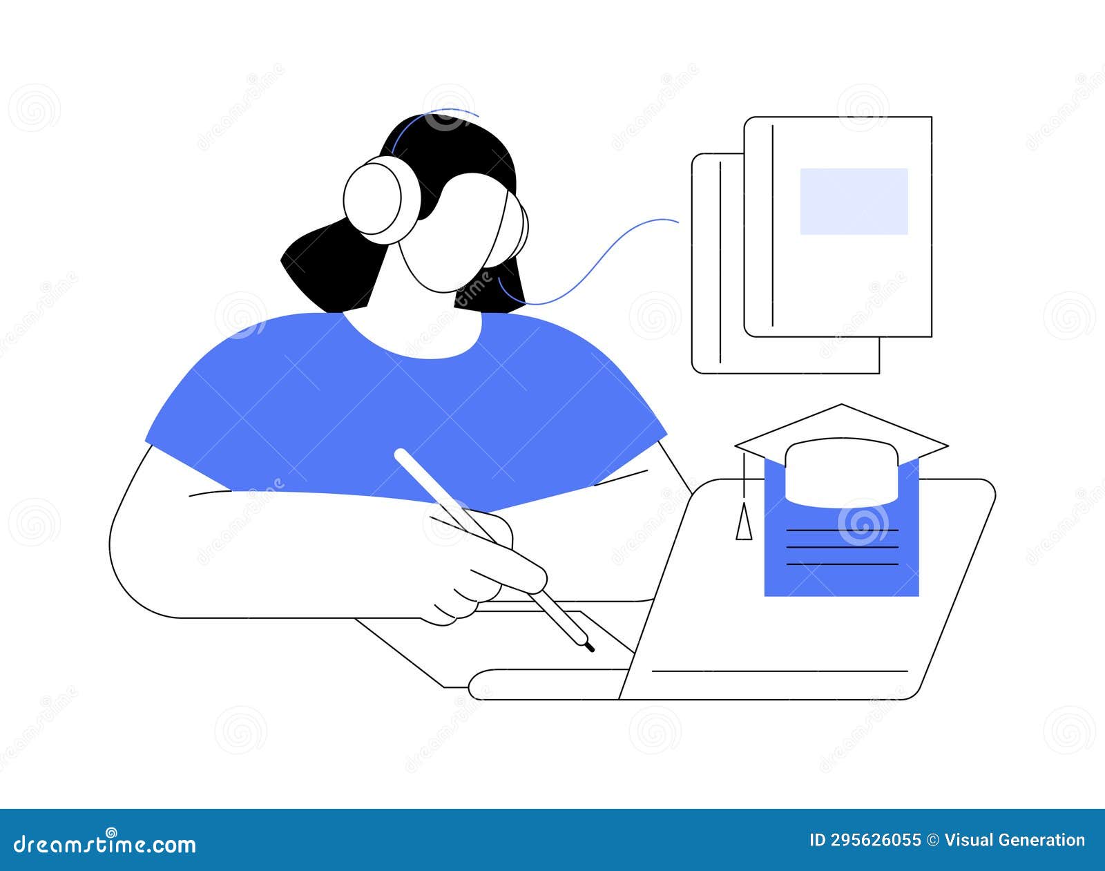 Audio Lecture Isolated Cartoon Vector Illustrations. Stock Vector ...