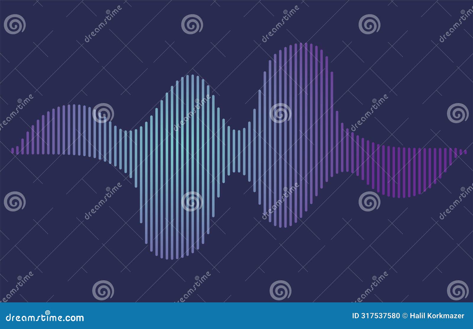 Audio Line Podcast Sound Wave Form Gradient Stock Vector - Illustration ...