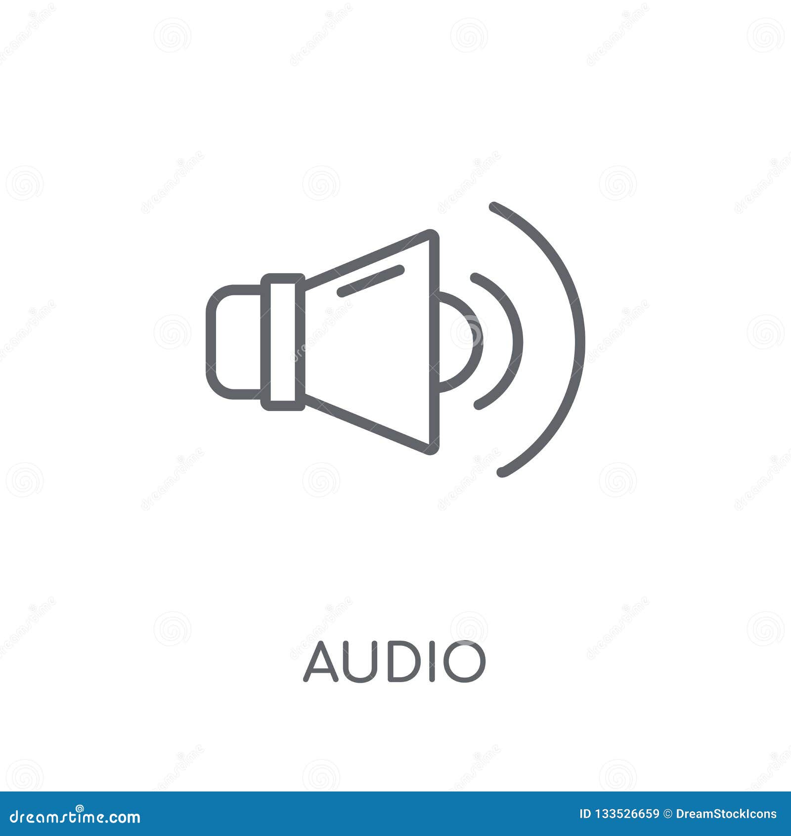 Audio Linear Icon. Modern Outline Audio Logo Concept on White Ba Stock ...