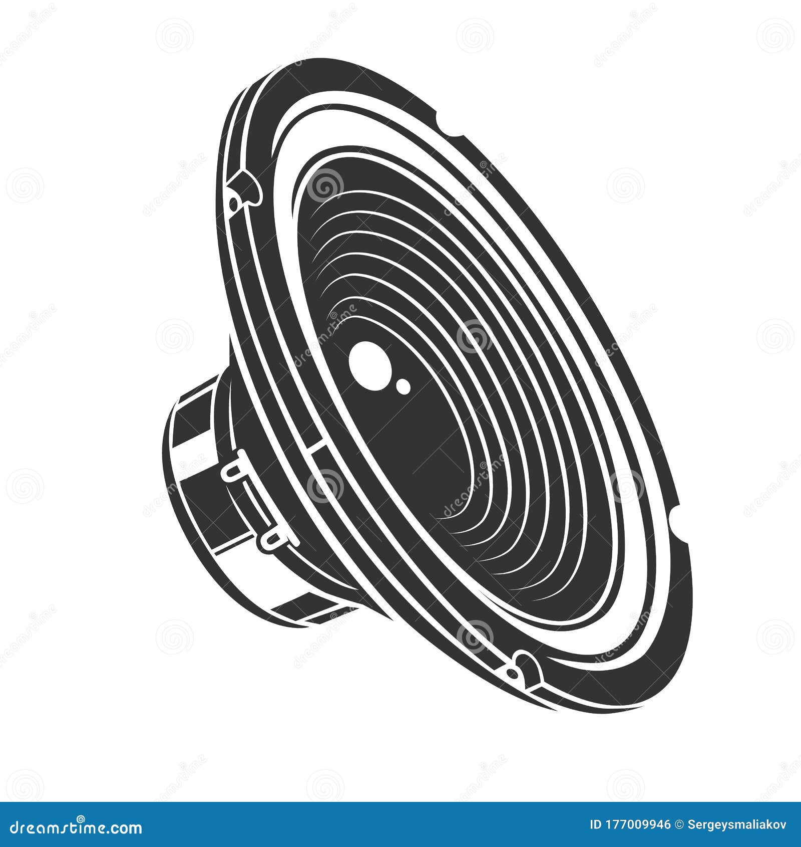 Audio Loud Speaker. Vector Illustration Stock Vector - Illustration of ...