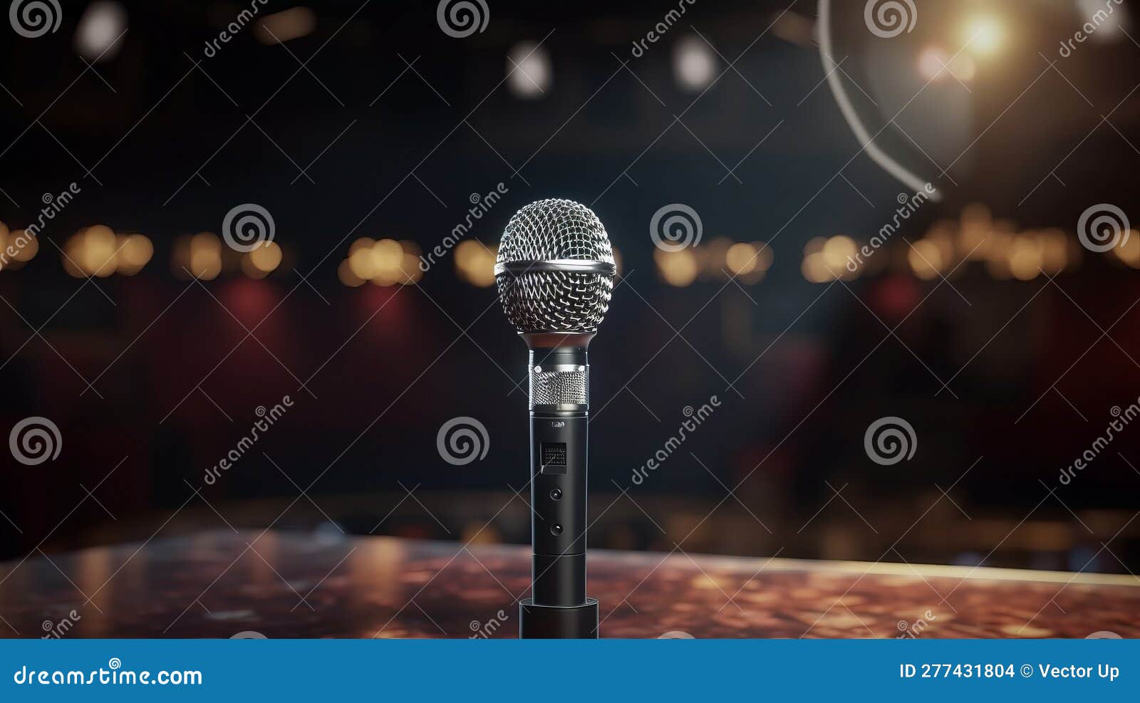 Audio Microphone Retro Style. Generative AI Stock Photo - Image of ...