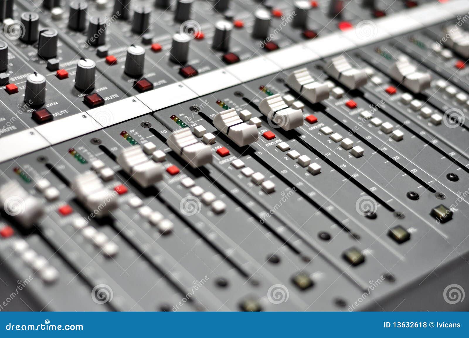 Audio mix pult stock photo. Image of control, equipment - 13632618