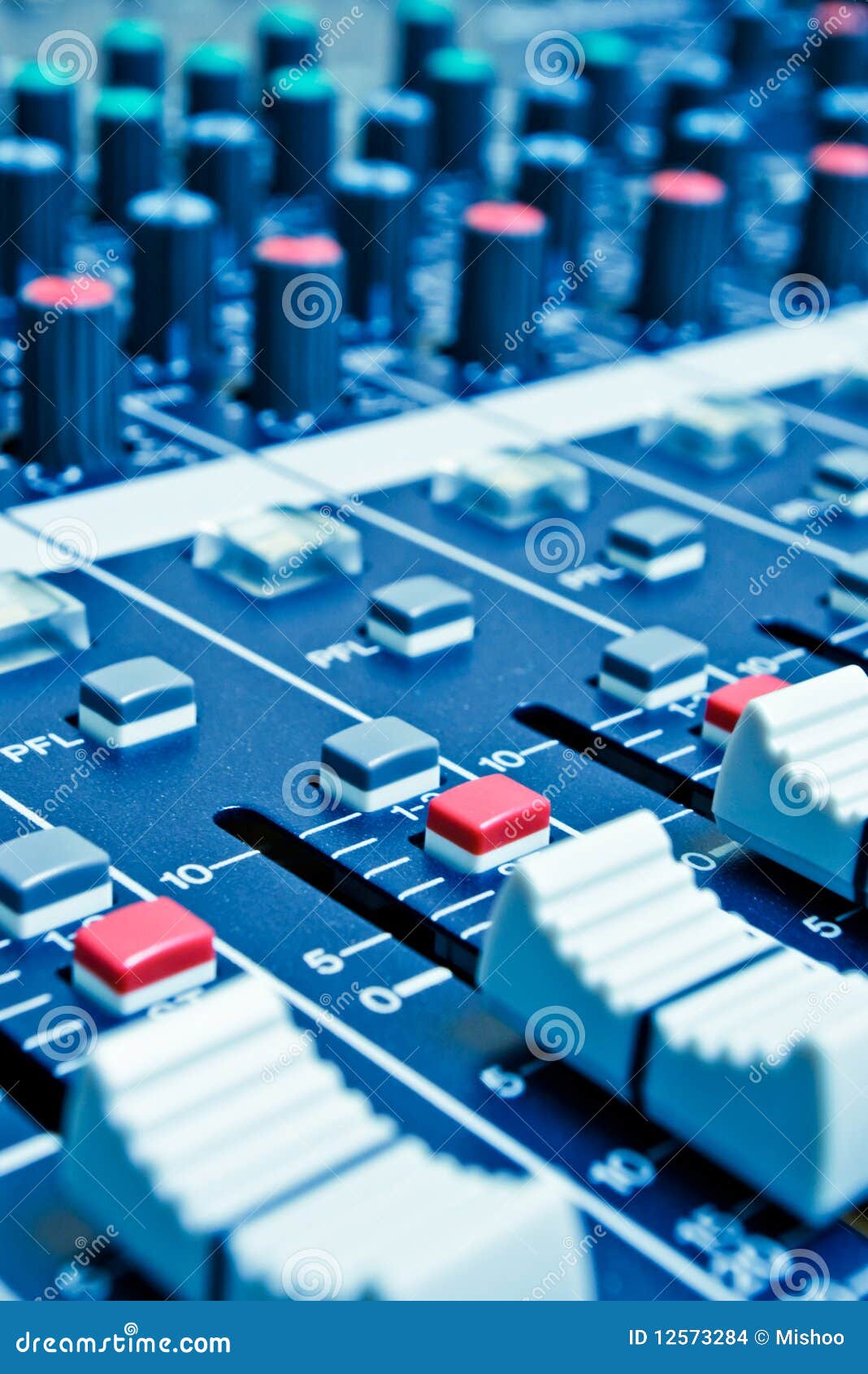 Audio mixer stock photo. Image of mixer, fader, volume - 12573284