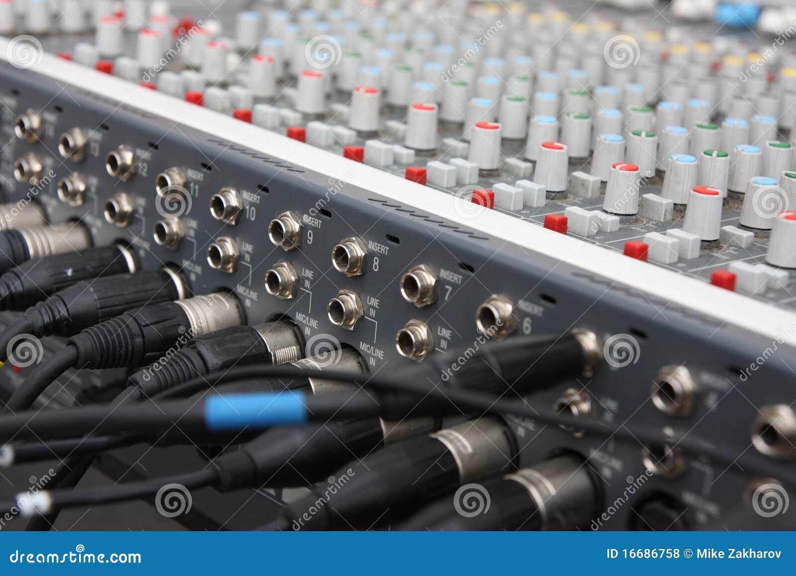 Audio mixer. stock photo. Image of beat, engineering - 16686758