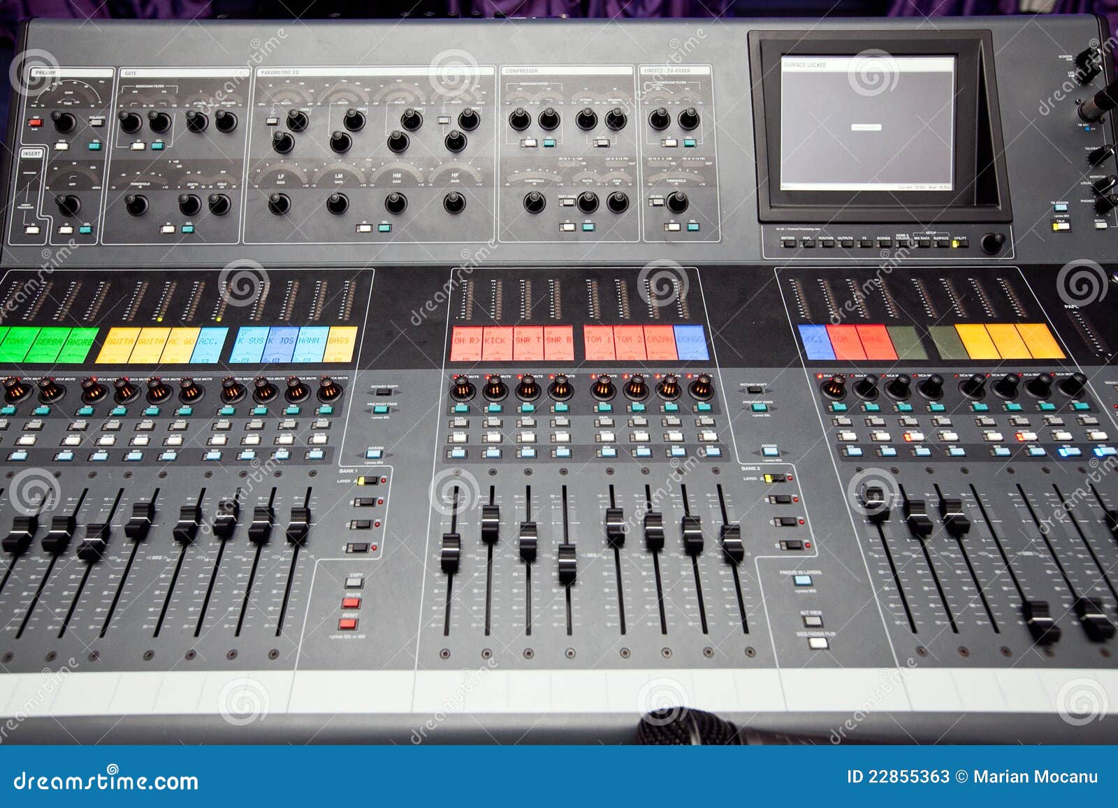 Audio mixer stock image. Image of frequency, adjust, concert - 22855363