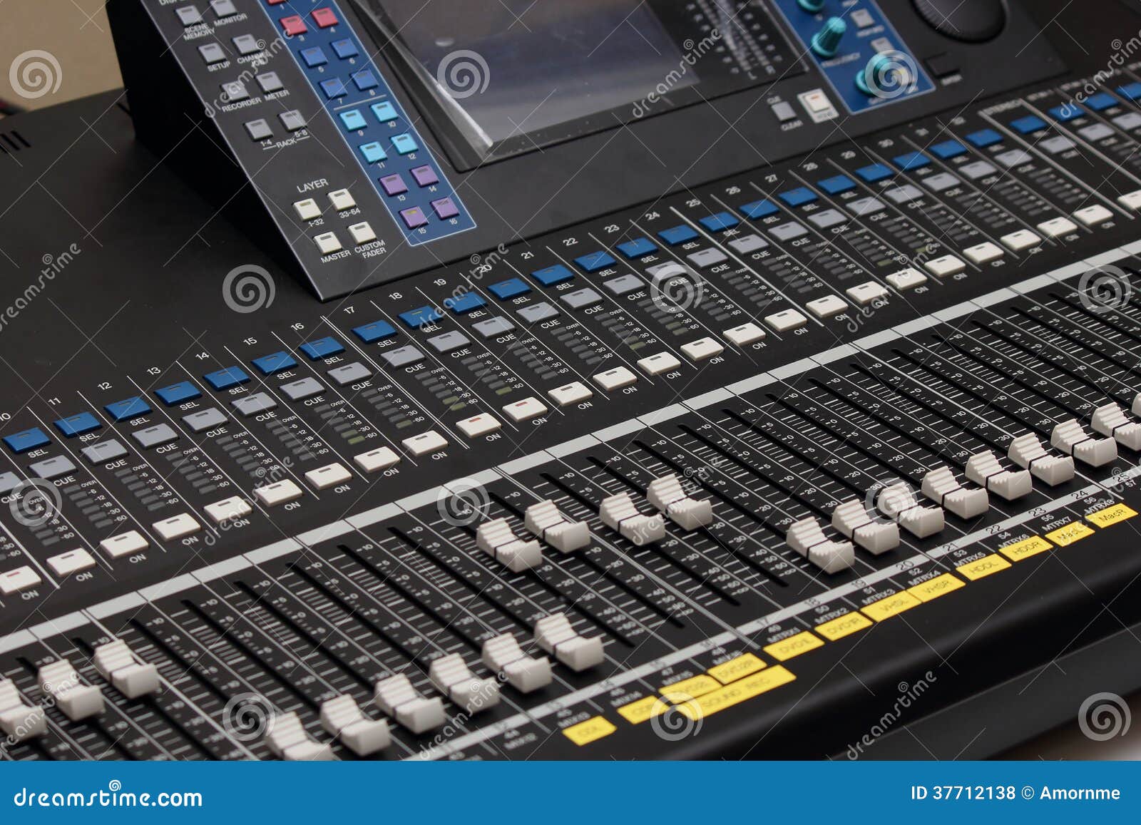 Audio Mixer big studios. stock photo. Image of equipment - 37712138