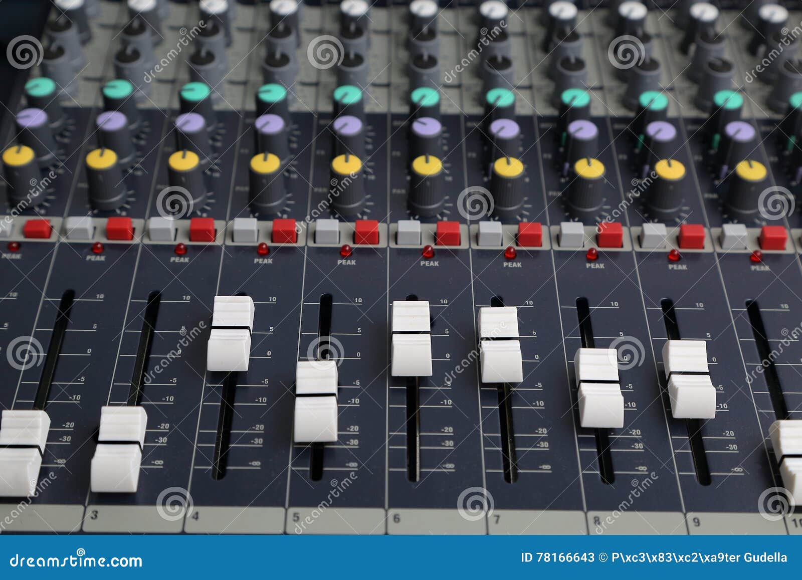 Audio Mixer Board stock image. Image of radio, board - 78166643