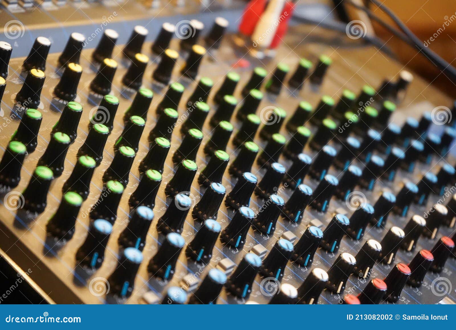 Audio Mixer. Button Details. Photo Inside. Stock Photo - Image of ...