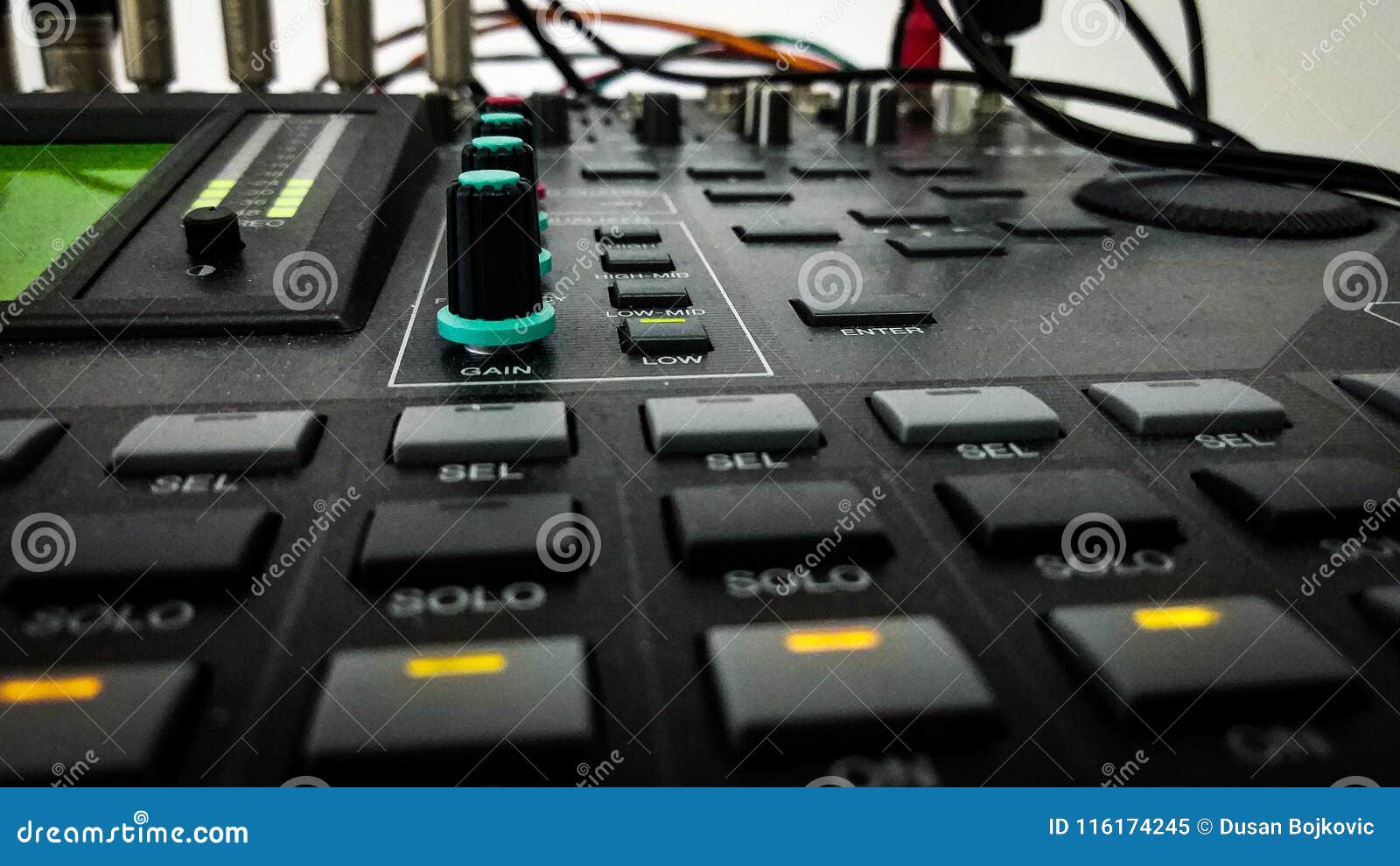 Audio mixer with buttons stock image. Image of television - 116174245