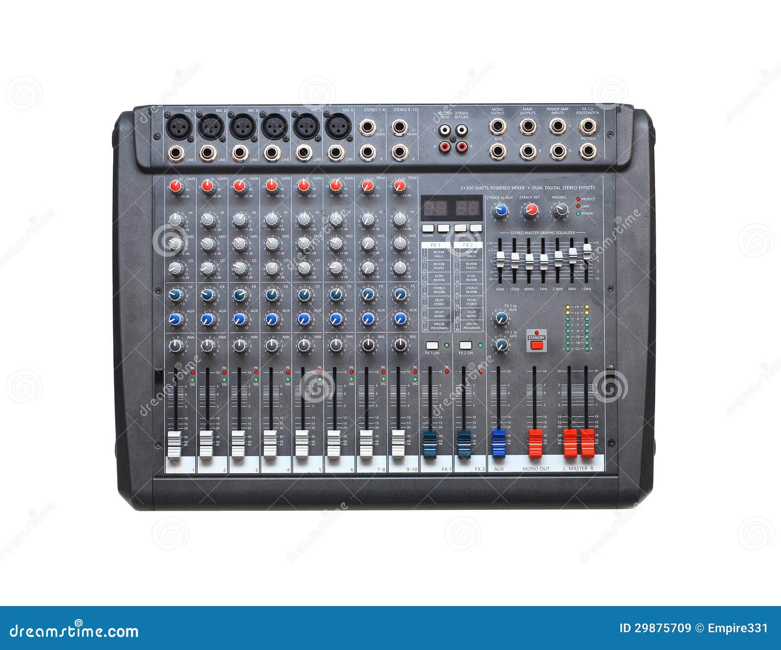 Audio mixer stock image. Image of electronic, equalizer - 29875709