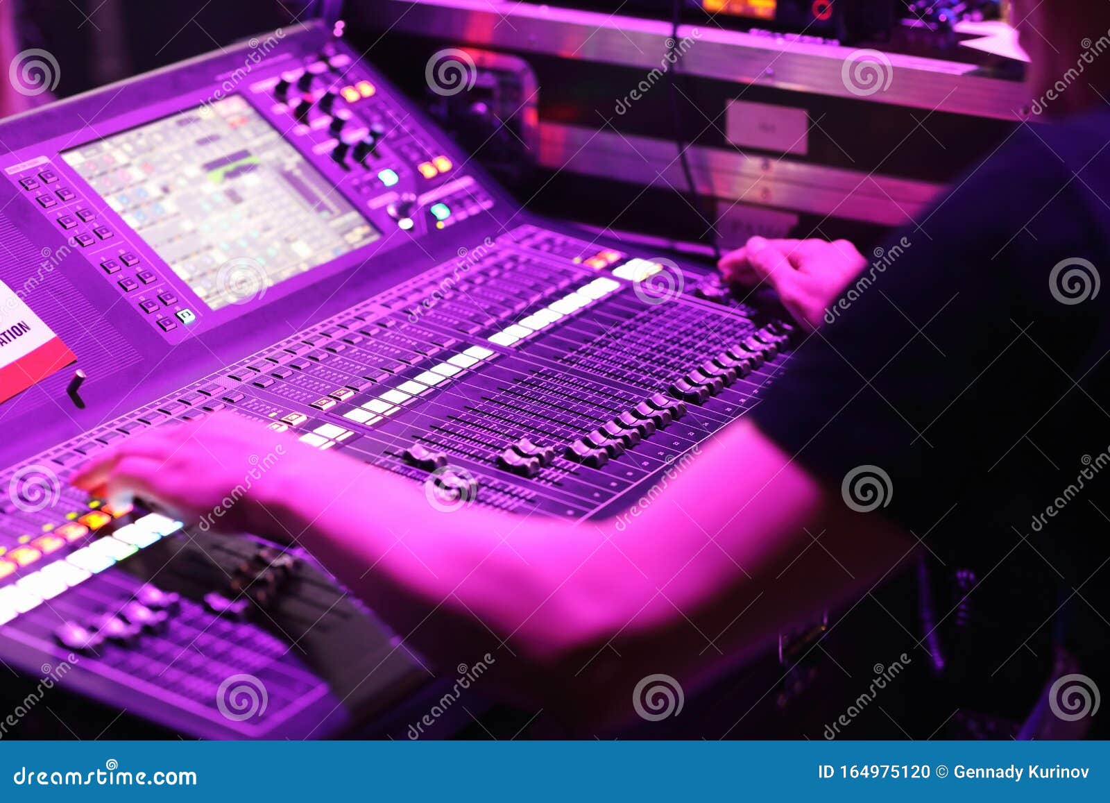 Audio Mixer Console in Live Concert Event Stock Photo - Image of desk ...