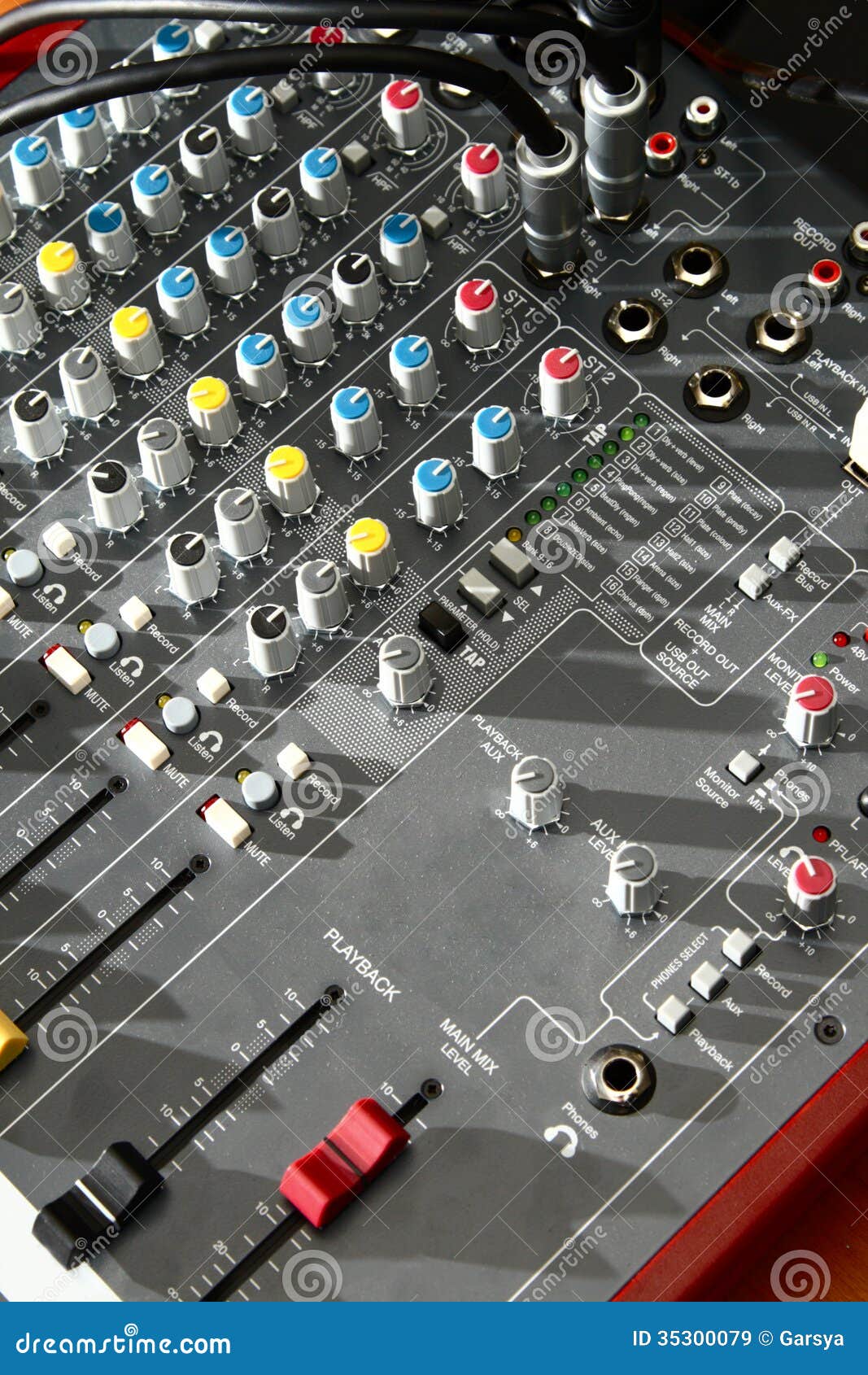 Audio mixer stock image. Image of analog, mixing, level - 35300079