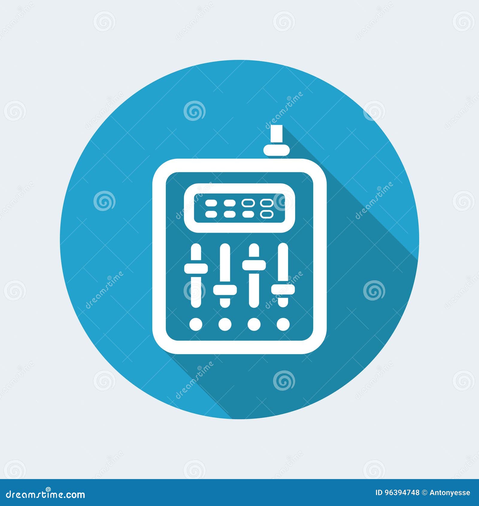 Audio mixer icon stock vector. Illustration of volume - 96394748