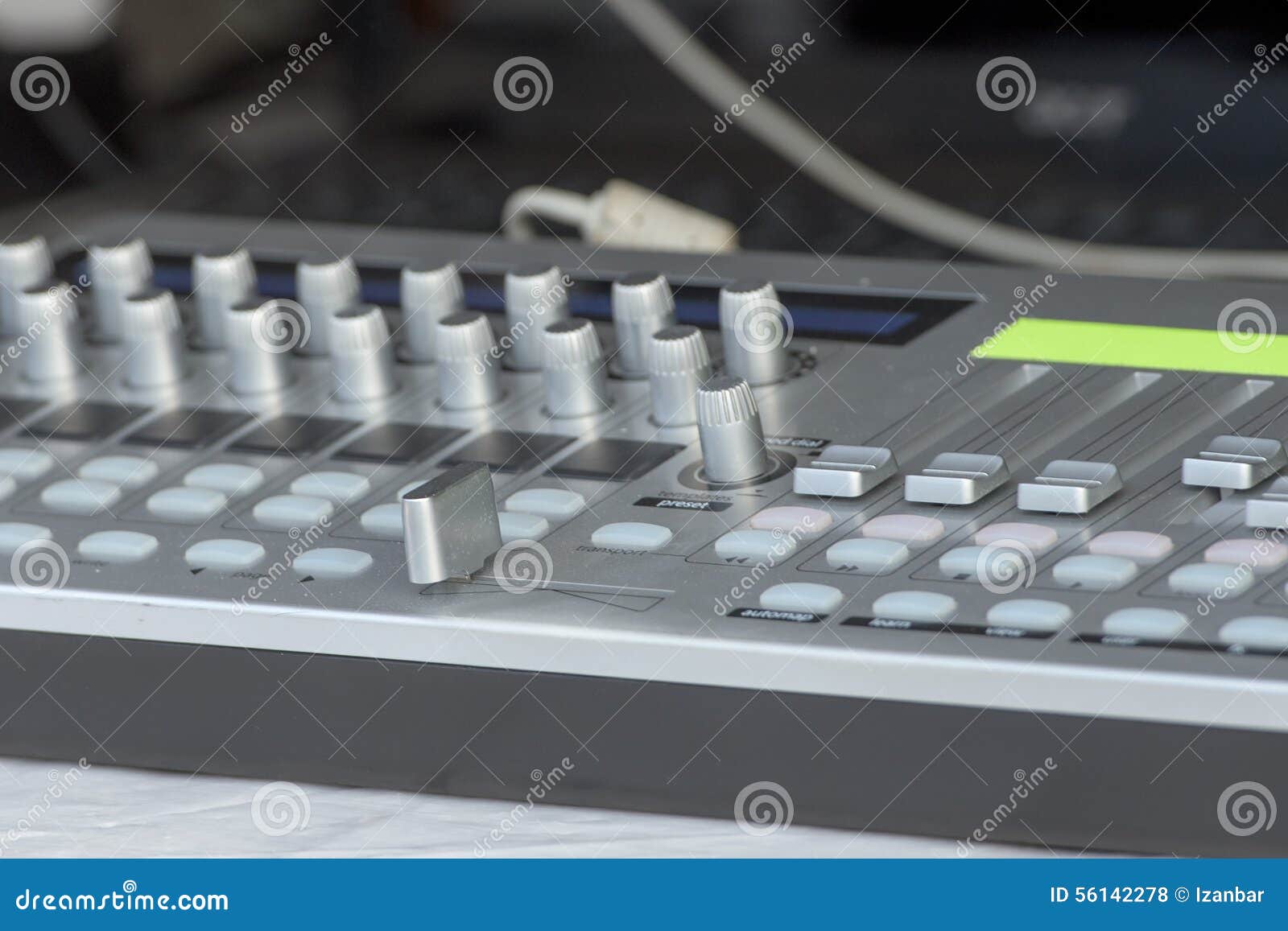 Audio Mixer Slider and Controls Detail Stock Photo - Image of buttons ...
