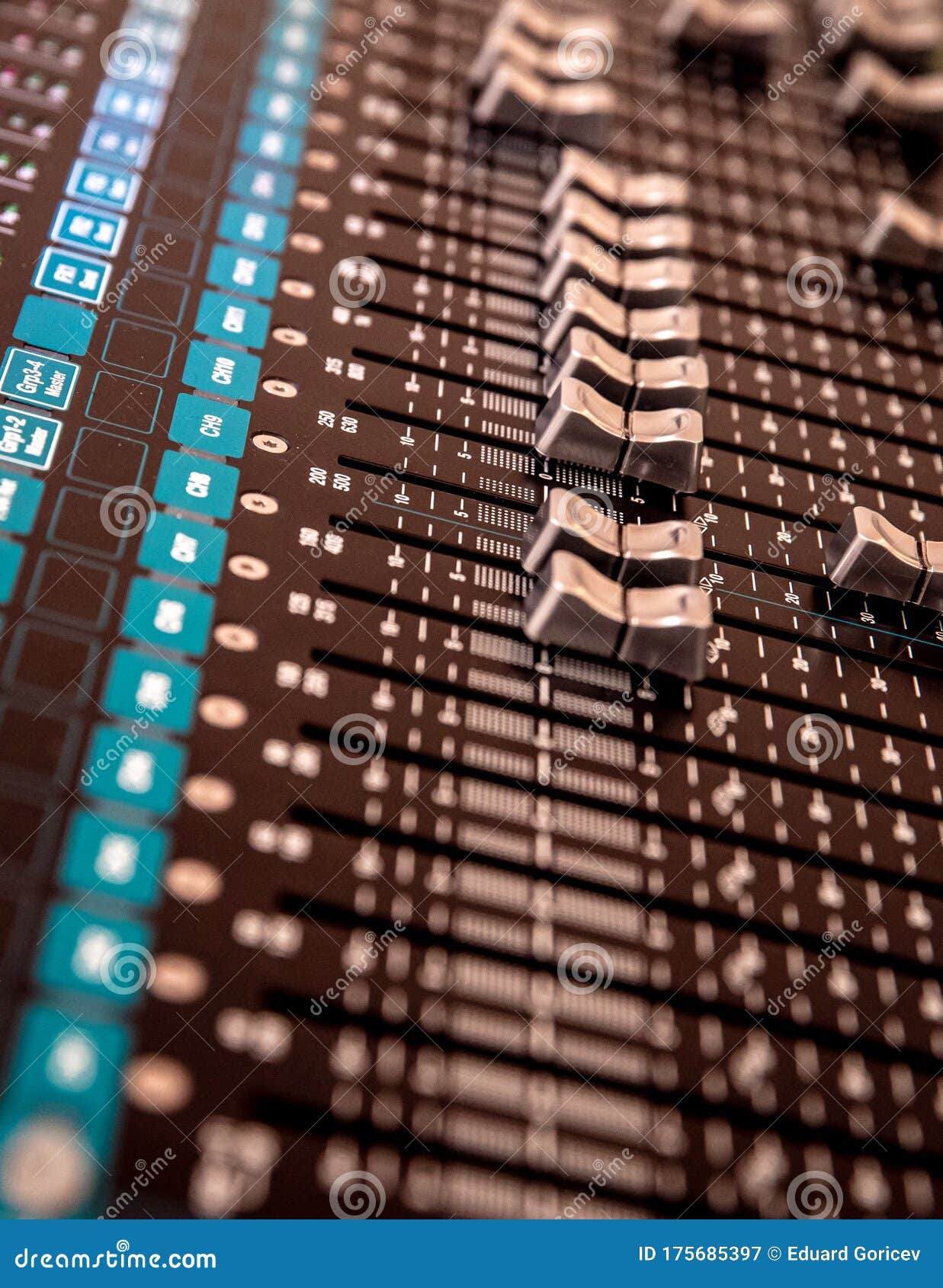 Audio Mixer in the Studio for Mixing Audio from Different Musical ...