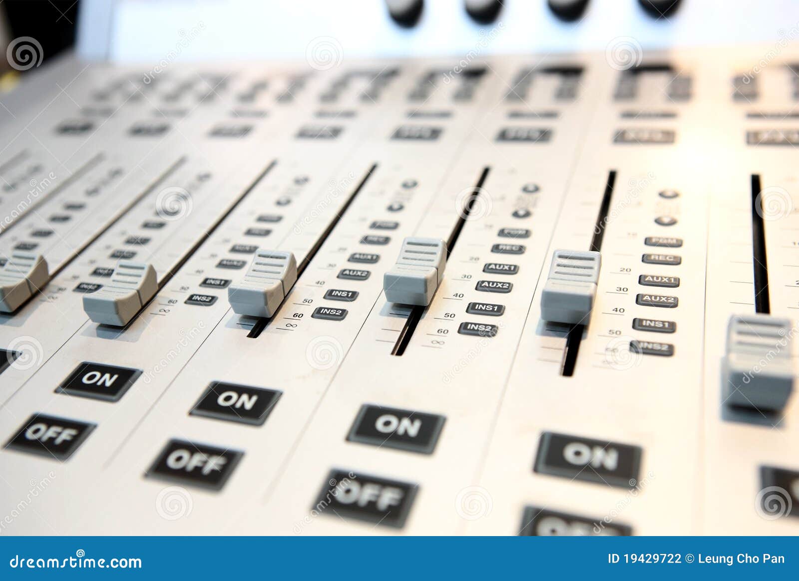 Audio mixing console stock photo. Image of mixer, entertainment - 19429722