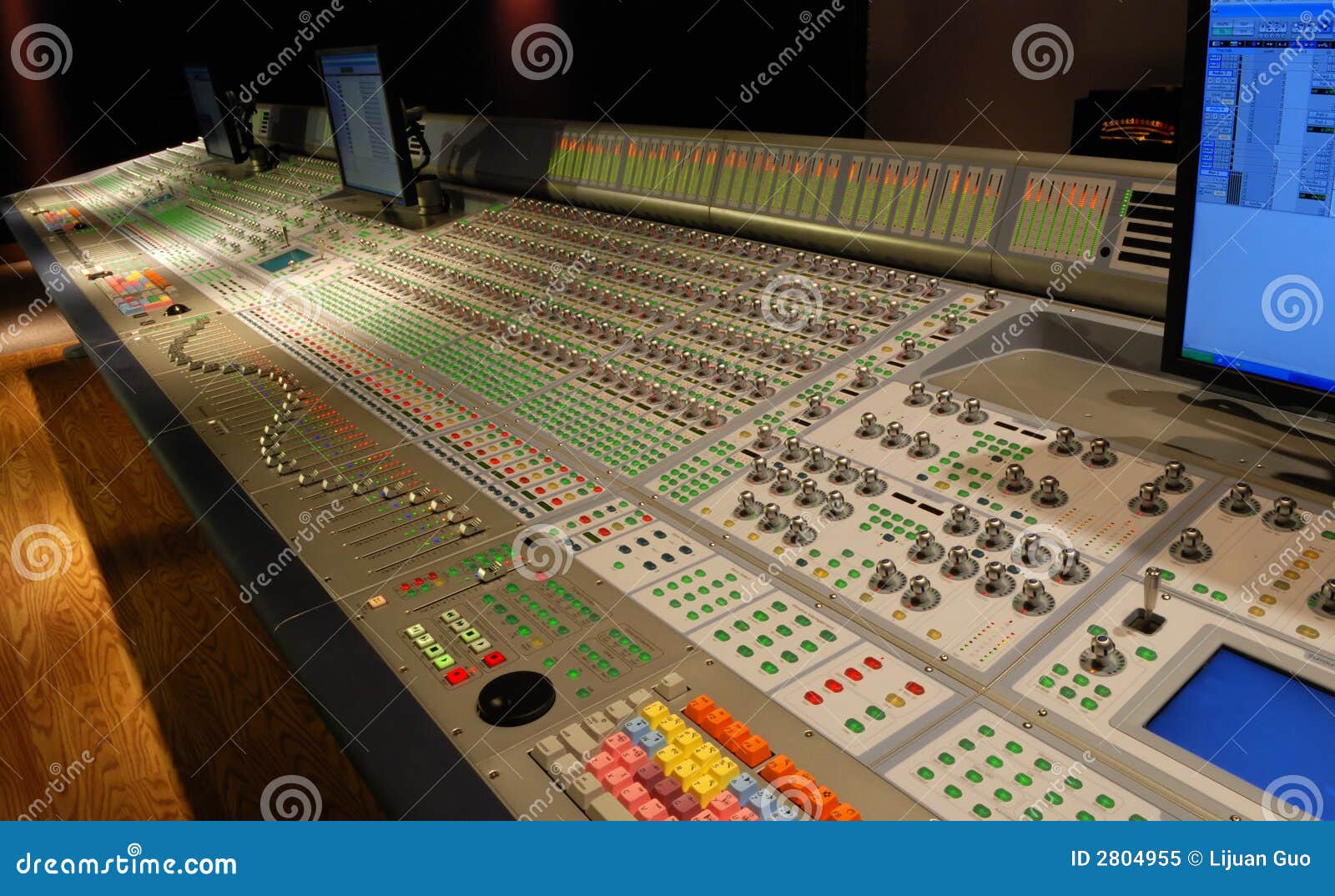 Audio mixing console stock image. Image of technology - 2804955