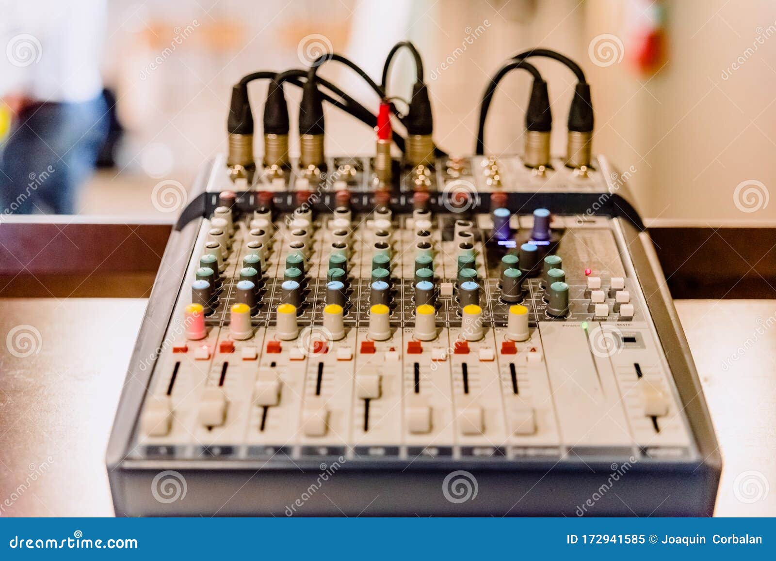 Audio Mixing Console in a Conference Room Stock Image - Image of ...