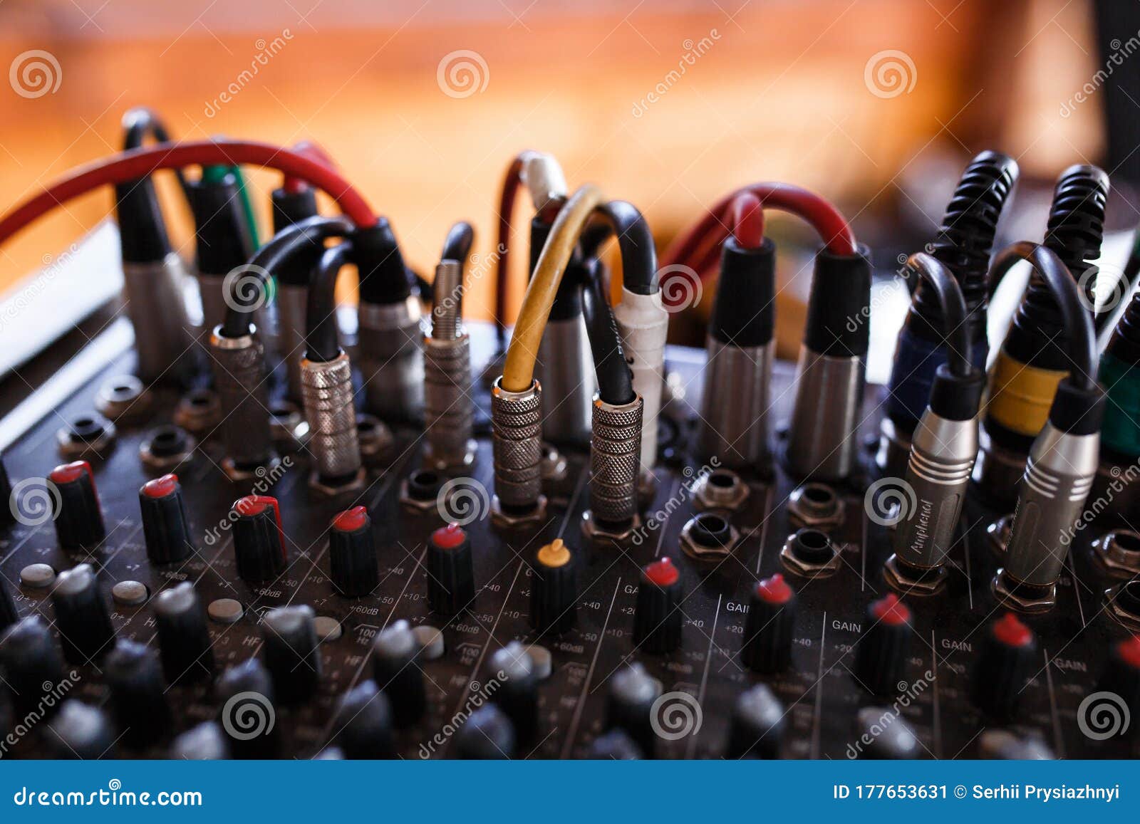 Audio Mixing Console Dj Mixer Sound Stock Image - Image of panel ...