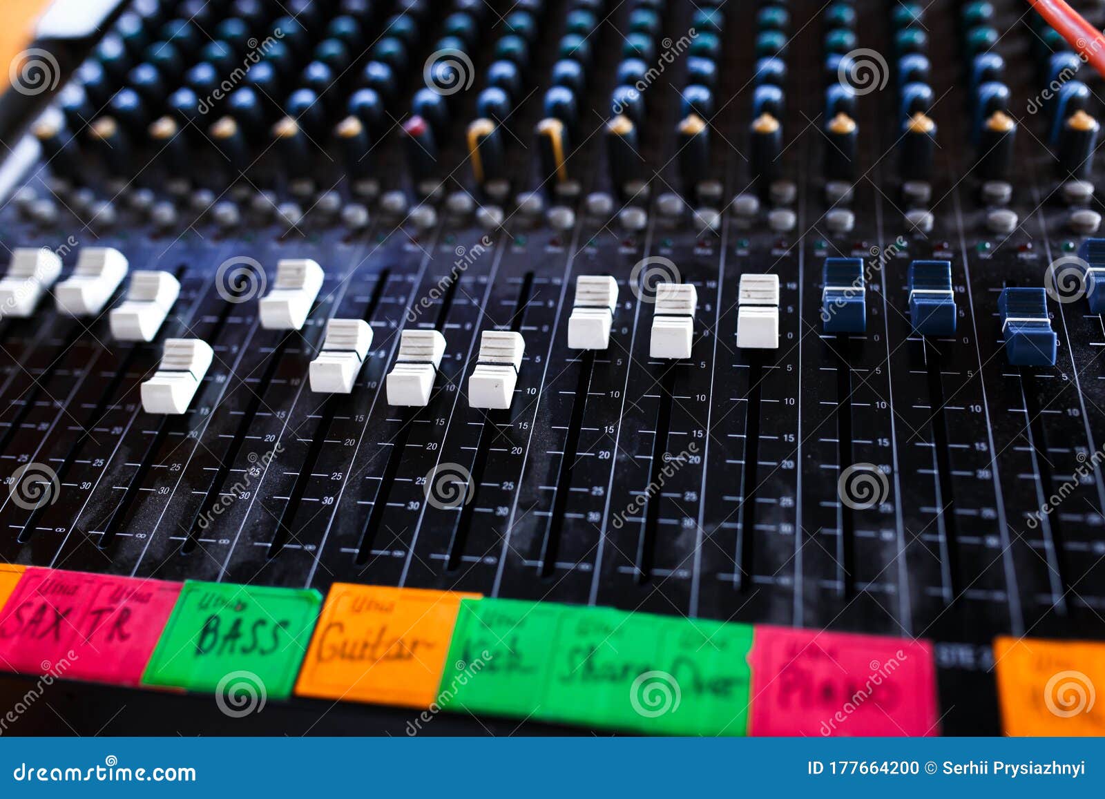 Audio Mixing Console Dj Mixer Sound Stock Photo - Image of concert ...