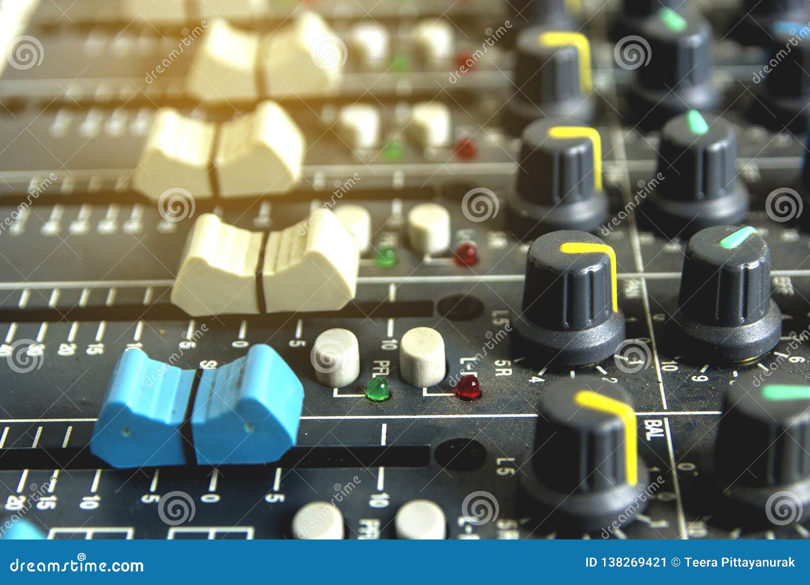 Audio Mixing Console Knobs. Stock Image - Image of beautiful, face ...