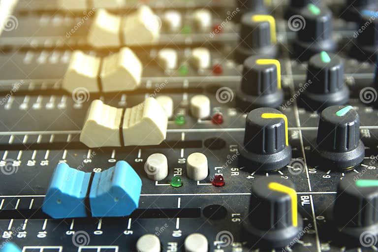 Audio Mixing Console Knobs. Stock Image - Image of beautiful, face ...