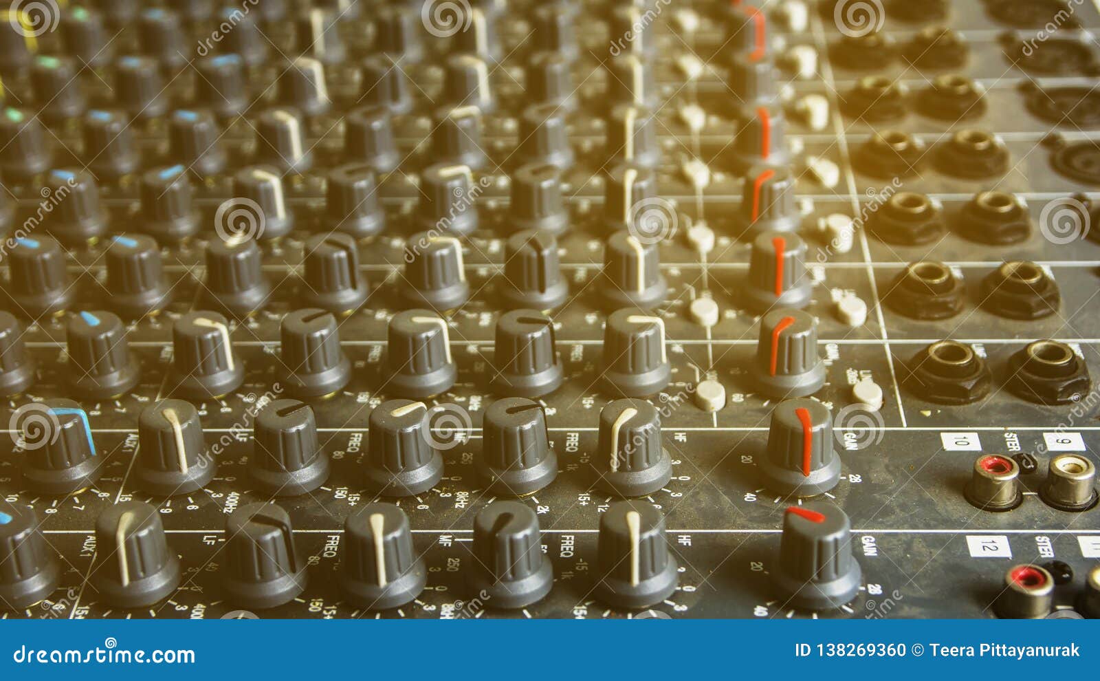 Audio Mixing Console Knobs. Stock Photo - Image of culture, mixer ...