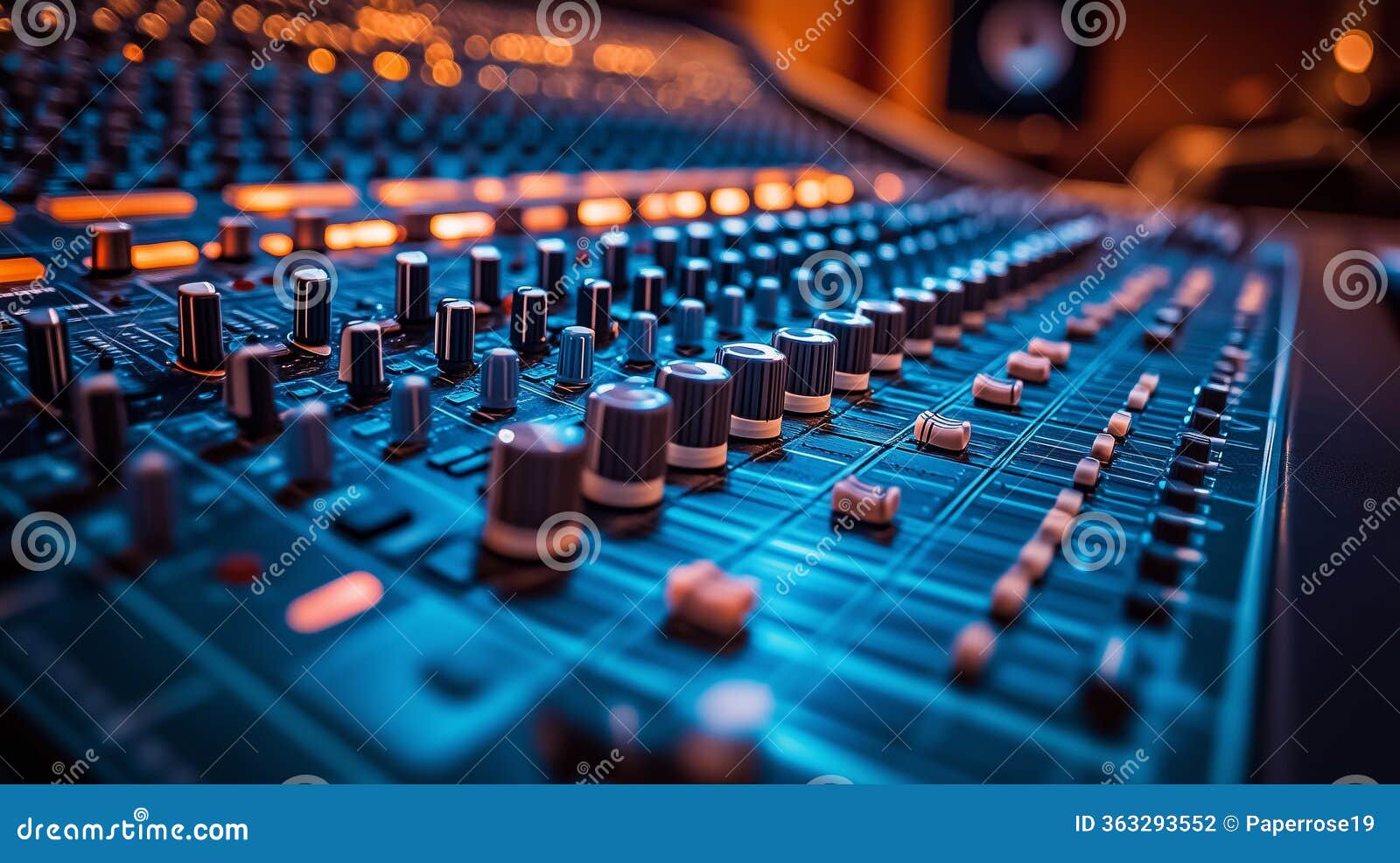 Audio Mixing Console in a Professional Recording Studio Stock Photo ...