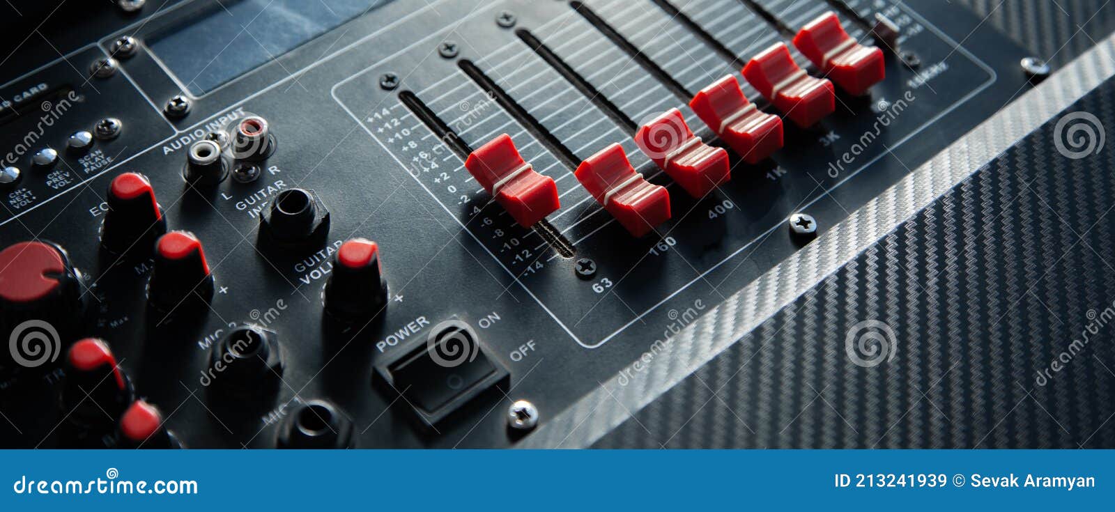Audio mixing console stock image. Image of audio, broadcast - 213241939