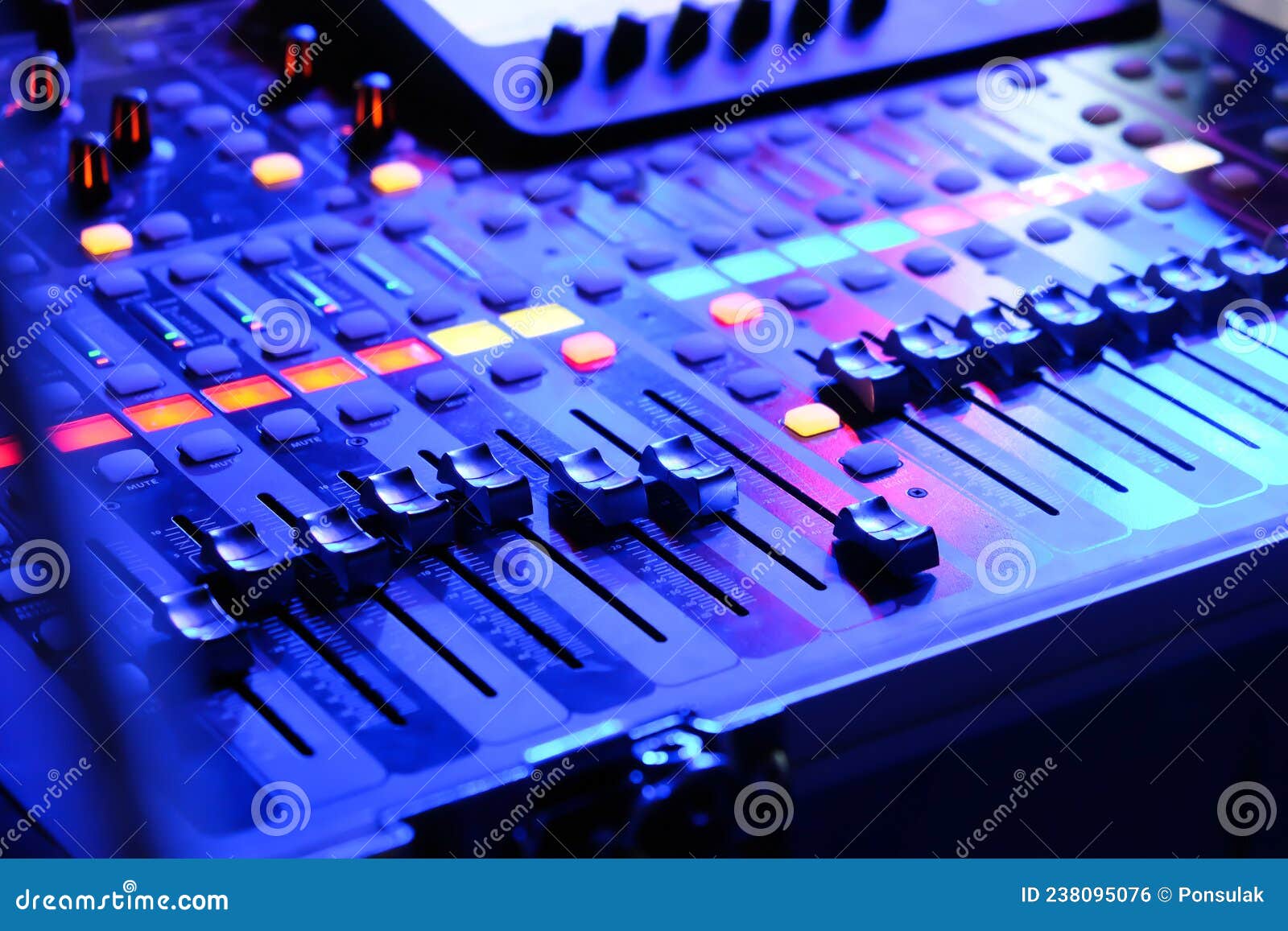 Audio mixing control panel stock photo. Image of celebration - 238095076