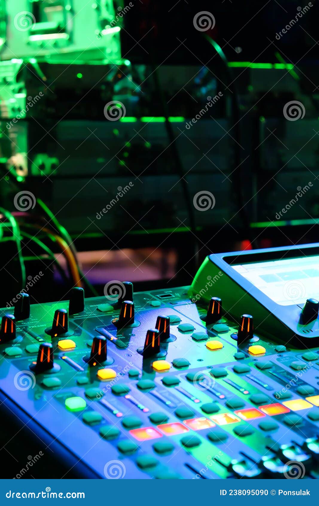 Audio mixing control panel stock photo. Image of media - 238095090