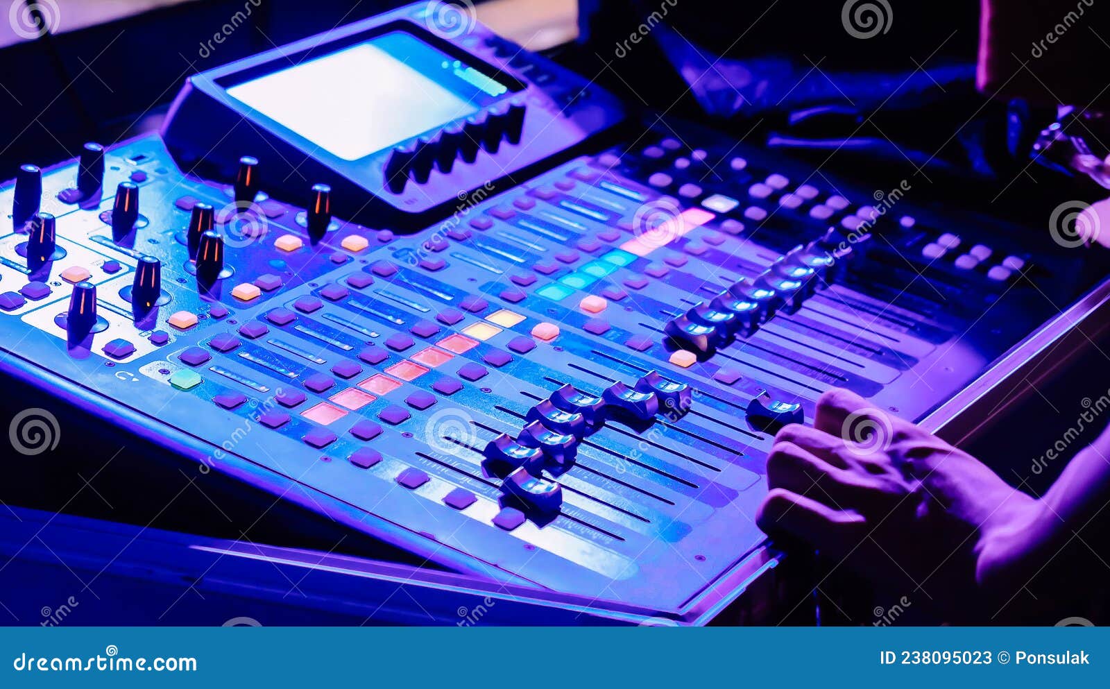 Audio mixing control panel stock image. Image of control - 238095023