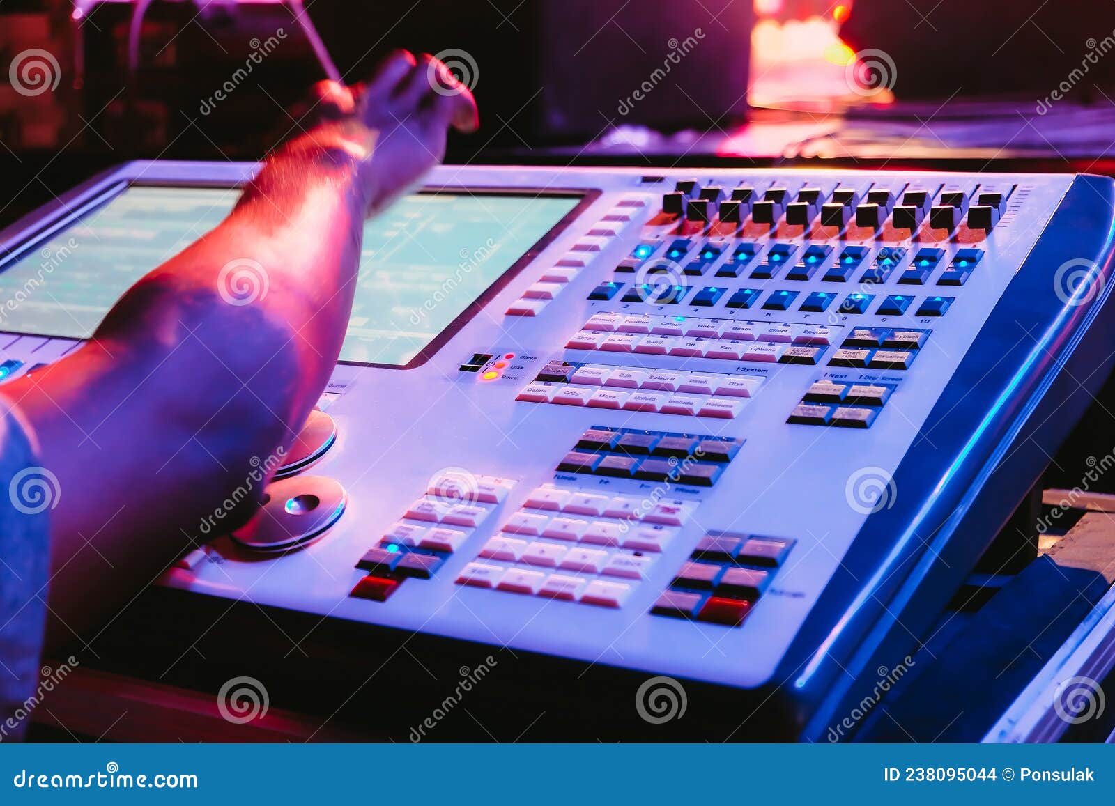 Audio mixing control panel stock photo. Image of color - 238095044