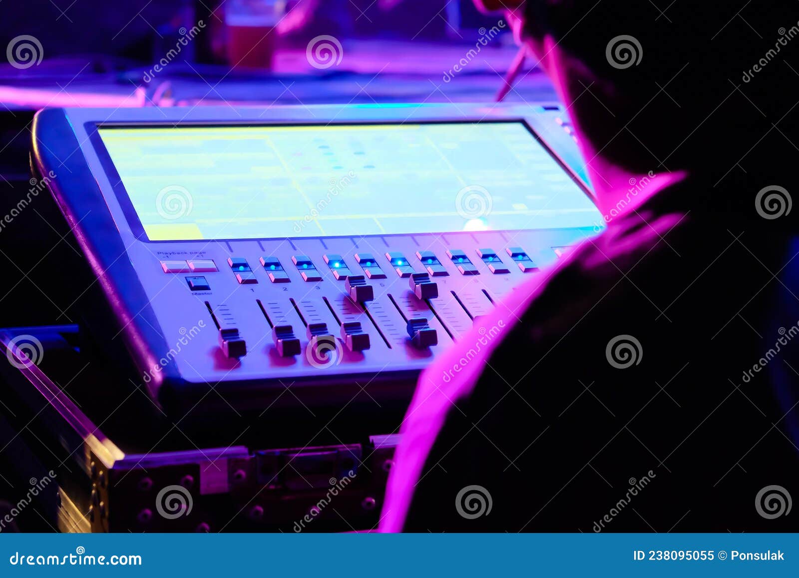 Audio mixing control panel stock image. Image of channel - 238095055