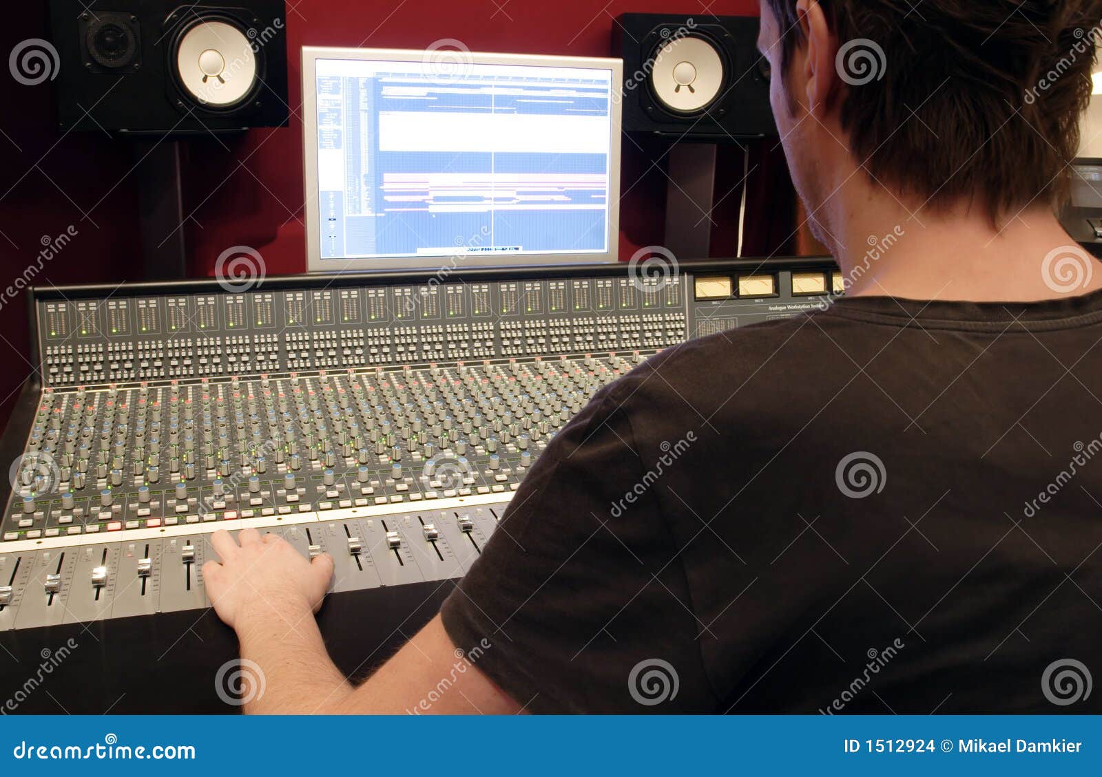 Audio Mixing panel stock photo. Image of operator, fader - 1512924