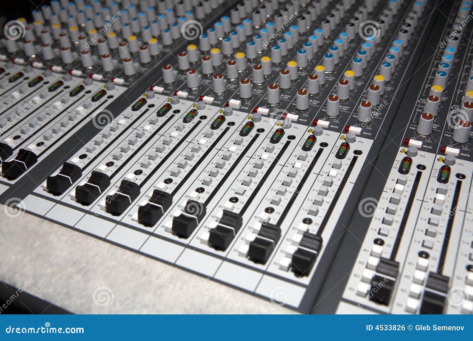 Audio Mixing panel stock photo. Image of mixer, panel - 4533826