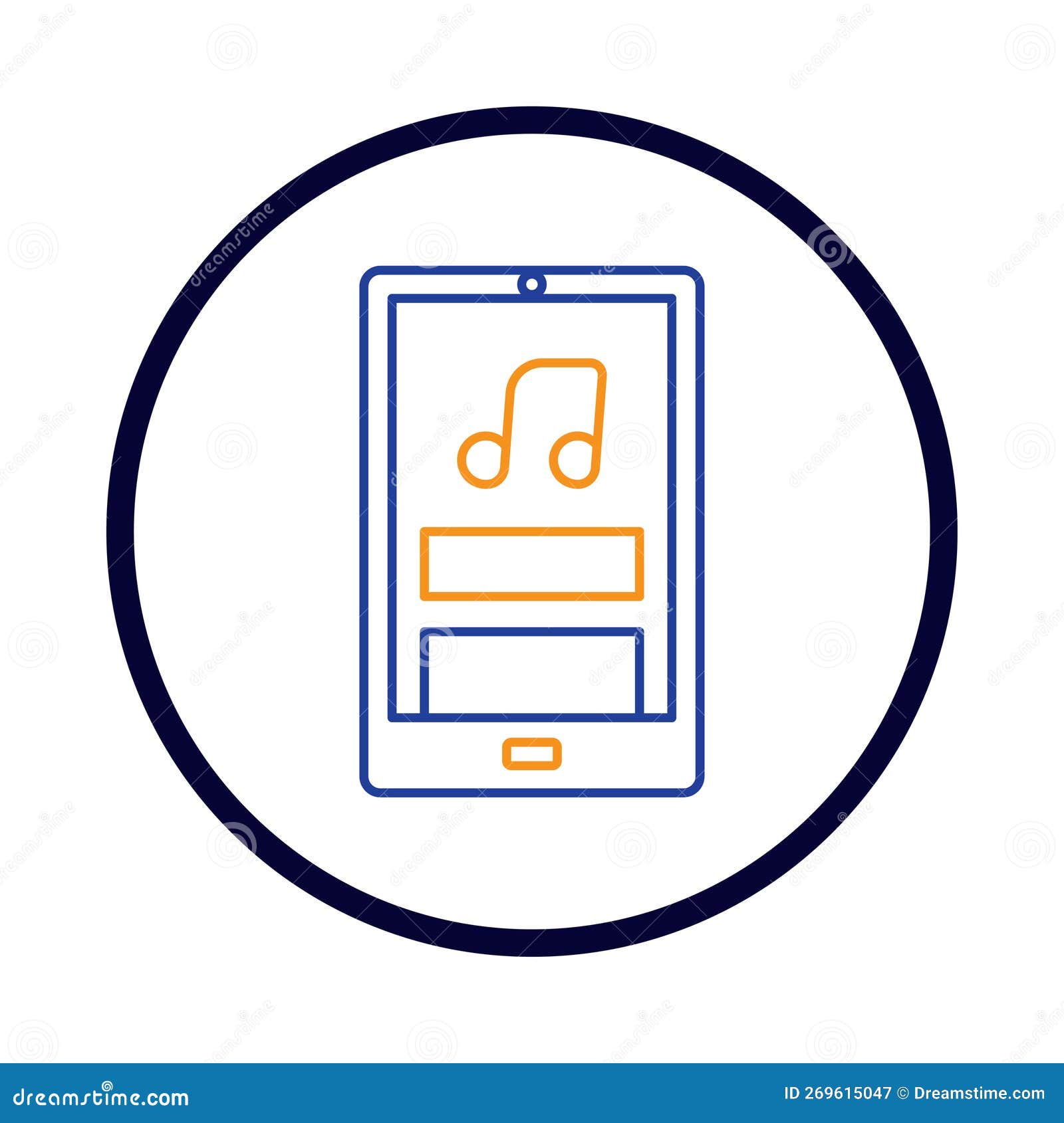 Audio, Mobile, Audio Player in Phone Icons Stock Vector - Illustration ...