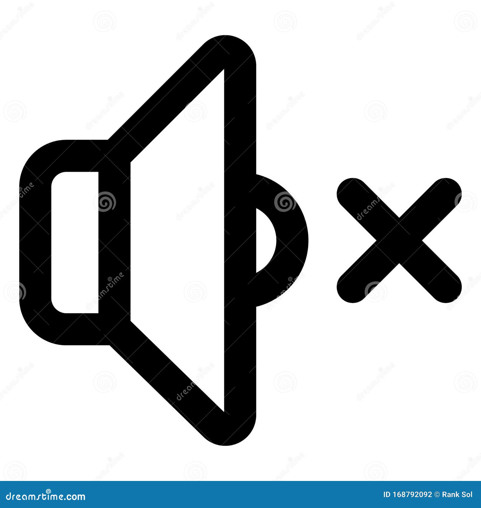 Audio, Mute Bold Vector Icon Which Can Be Easily Edited or Modified ...