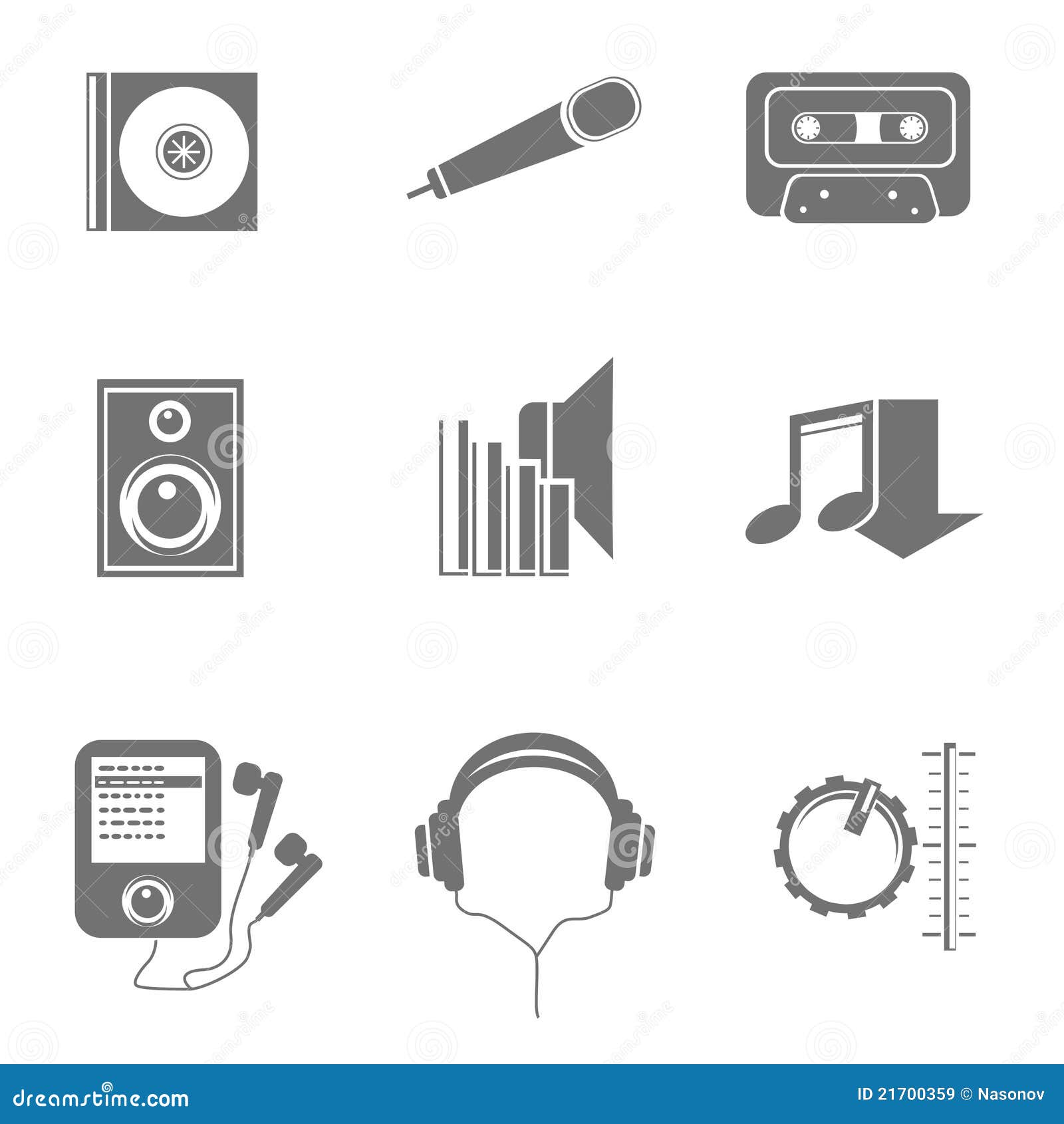 Audio pictogram stock illustratie. Illustration of hoofdtelefoons ...