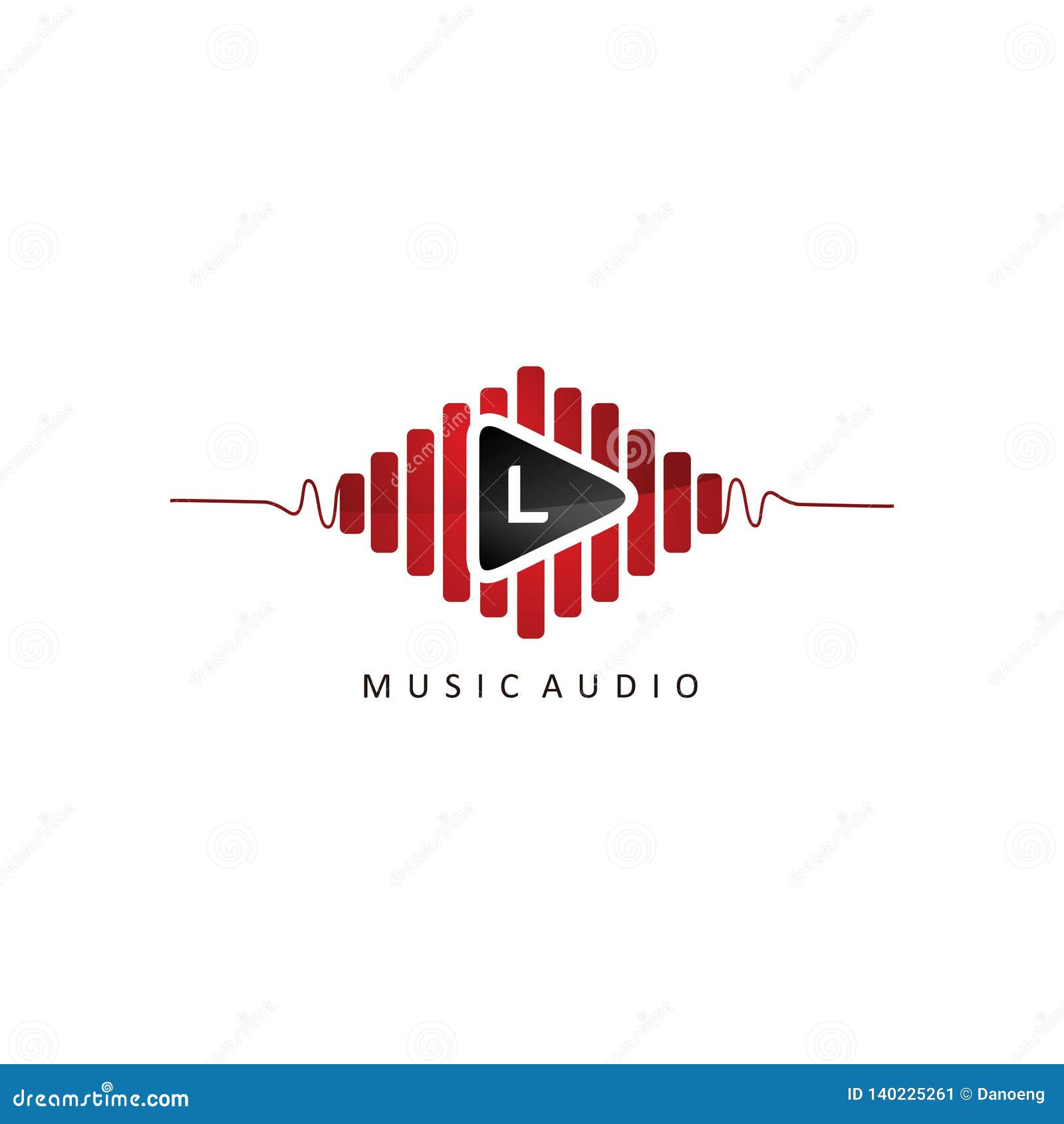 Audio Play L Letter Logo. Music Wave Logo Stock Illustration ...